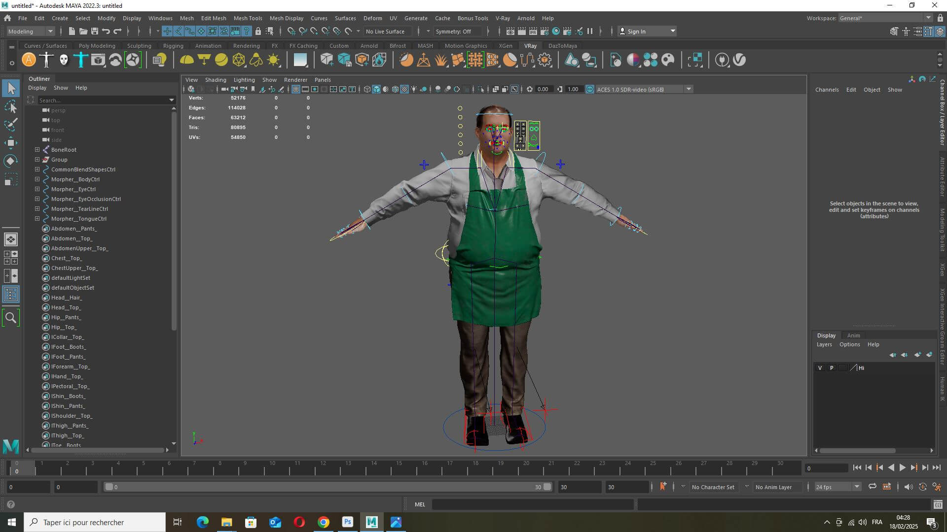 High-Quality 3D Worker With Apron Rigged Game Ready by khaloui