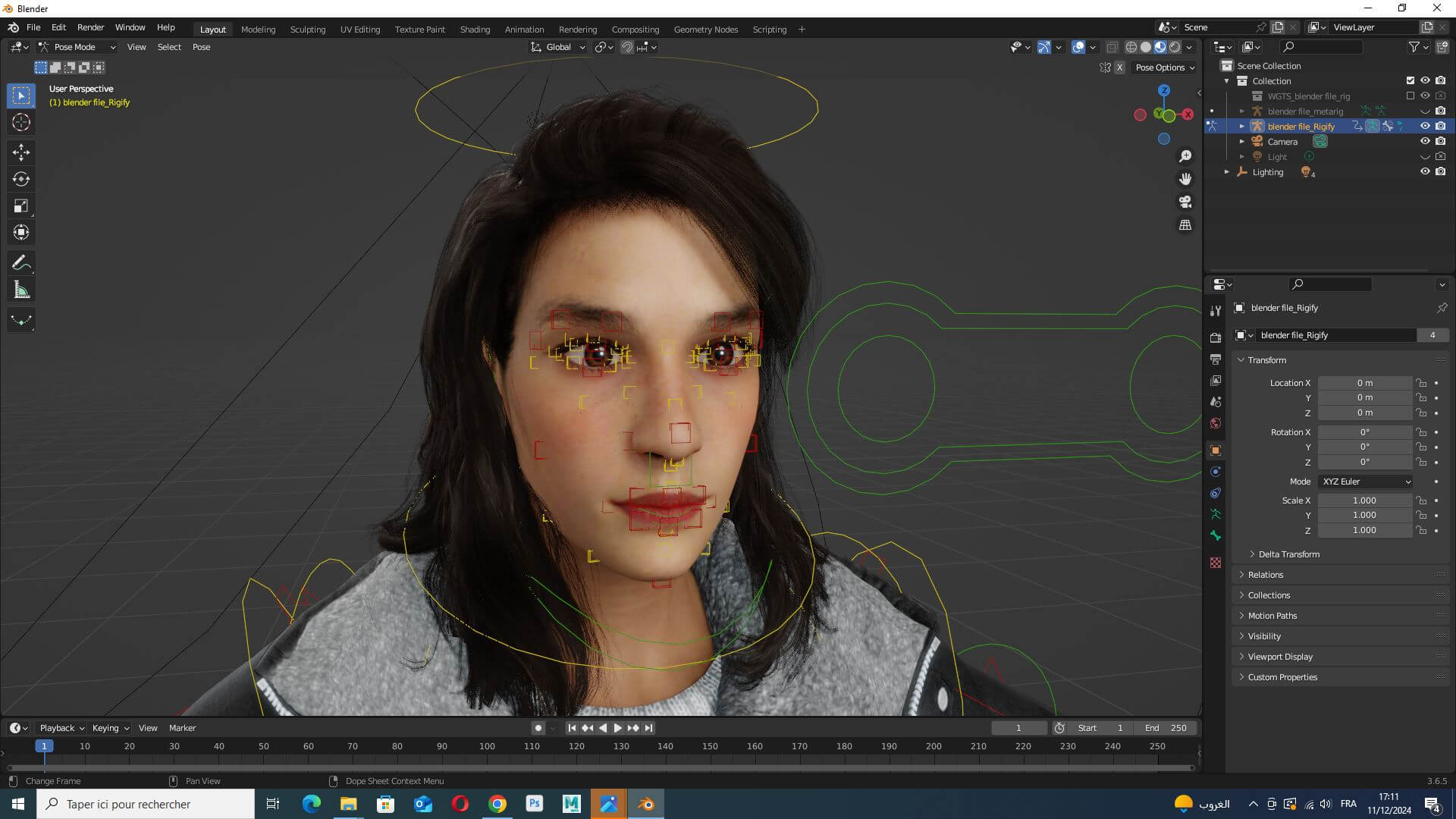 High-Quality Female 3D Model in Winter Wear by khaloui