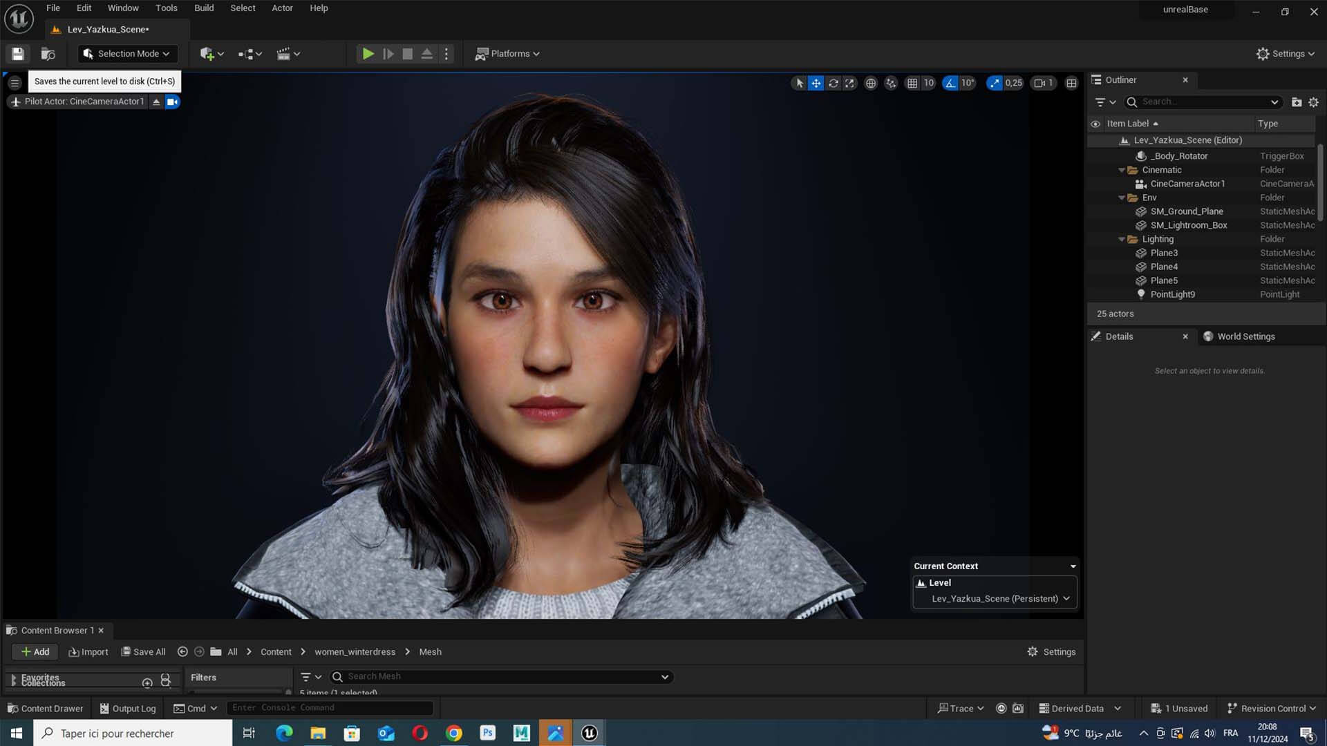 High-Quality Female 3D Model in Winter Wear by khaloui