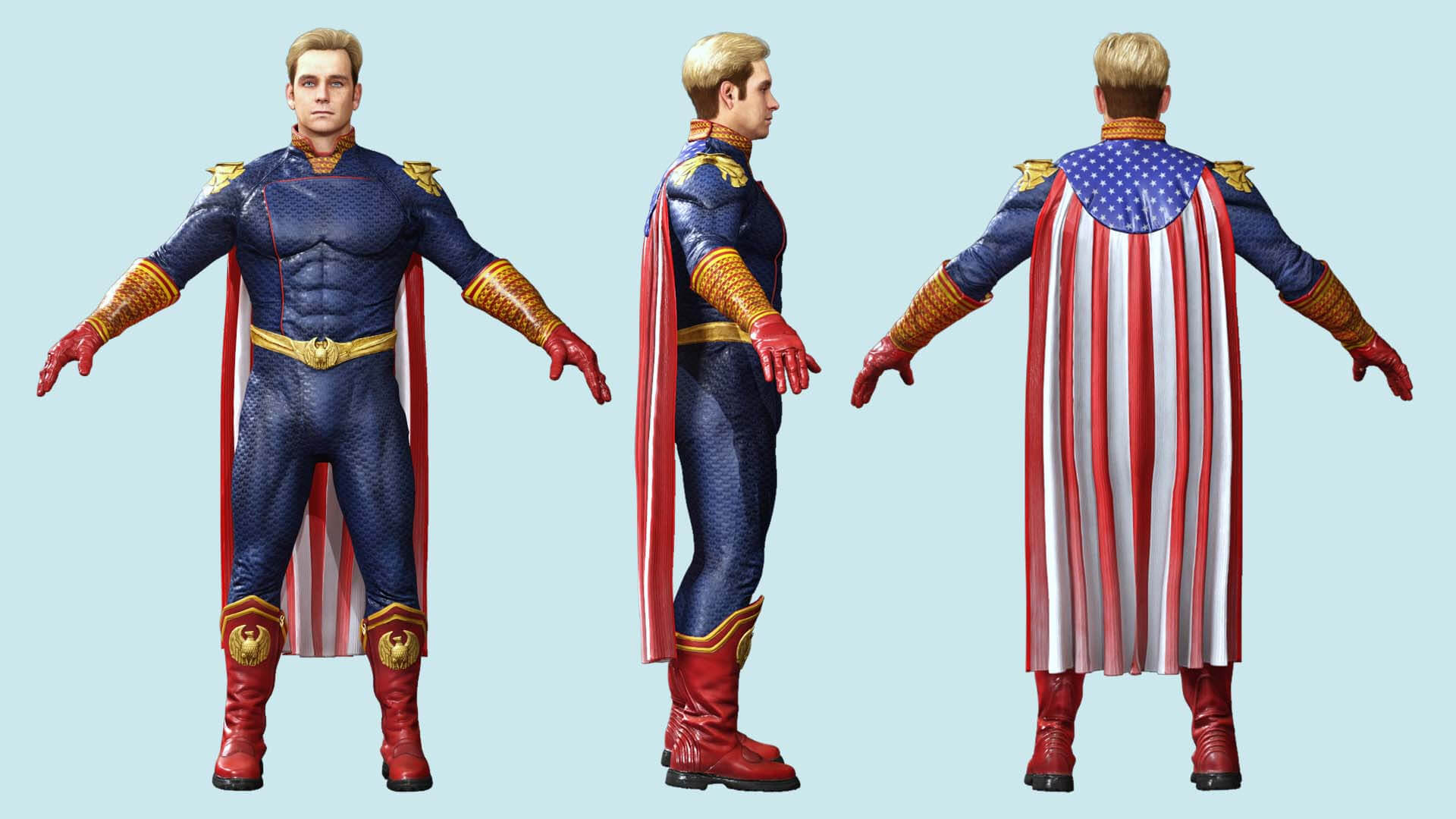 Homelander The Boys Ready - 3D Model by khaloui