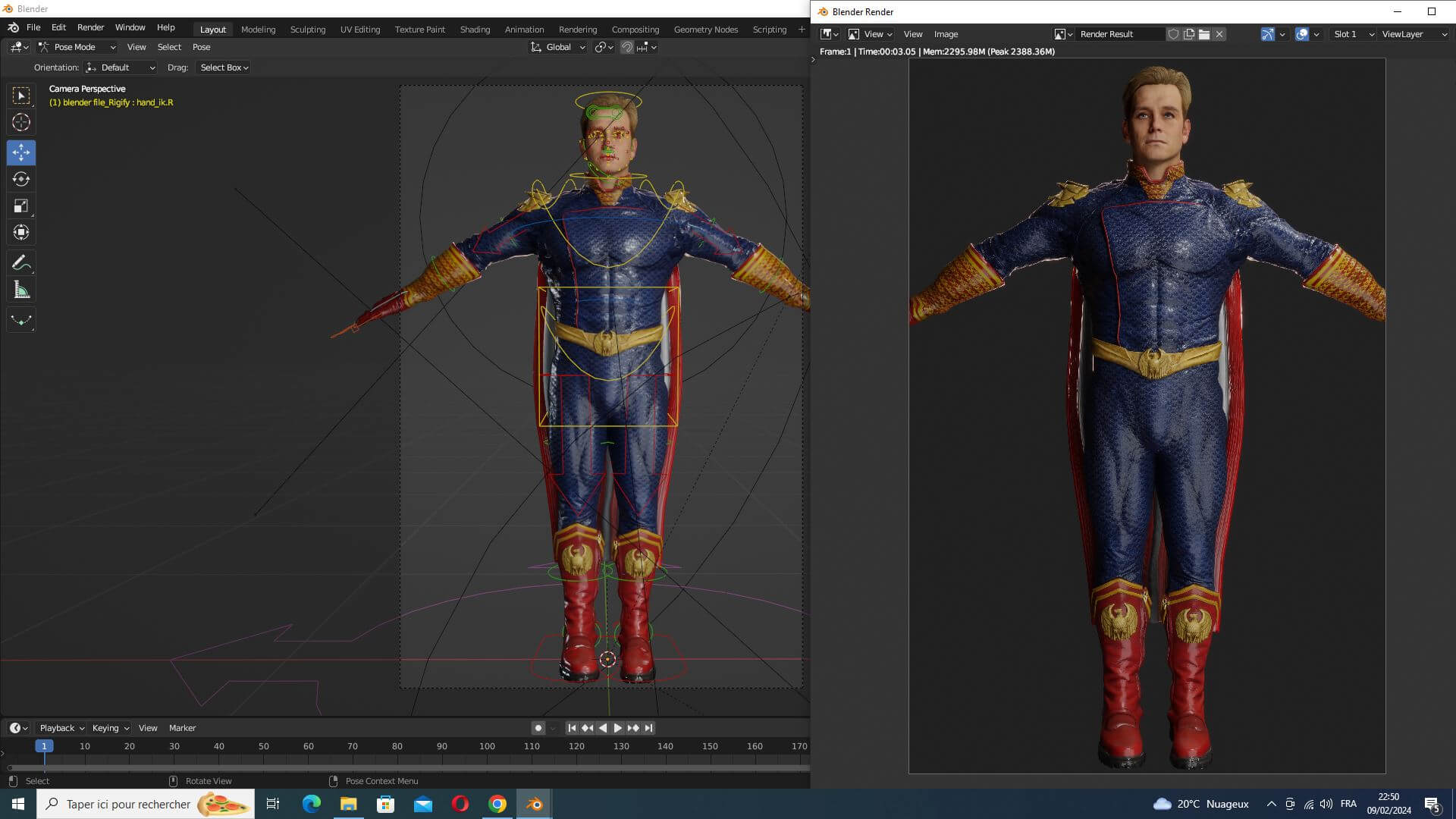Homelander The Boys Ready - 3D Model by khaloui