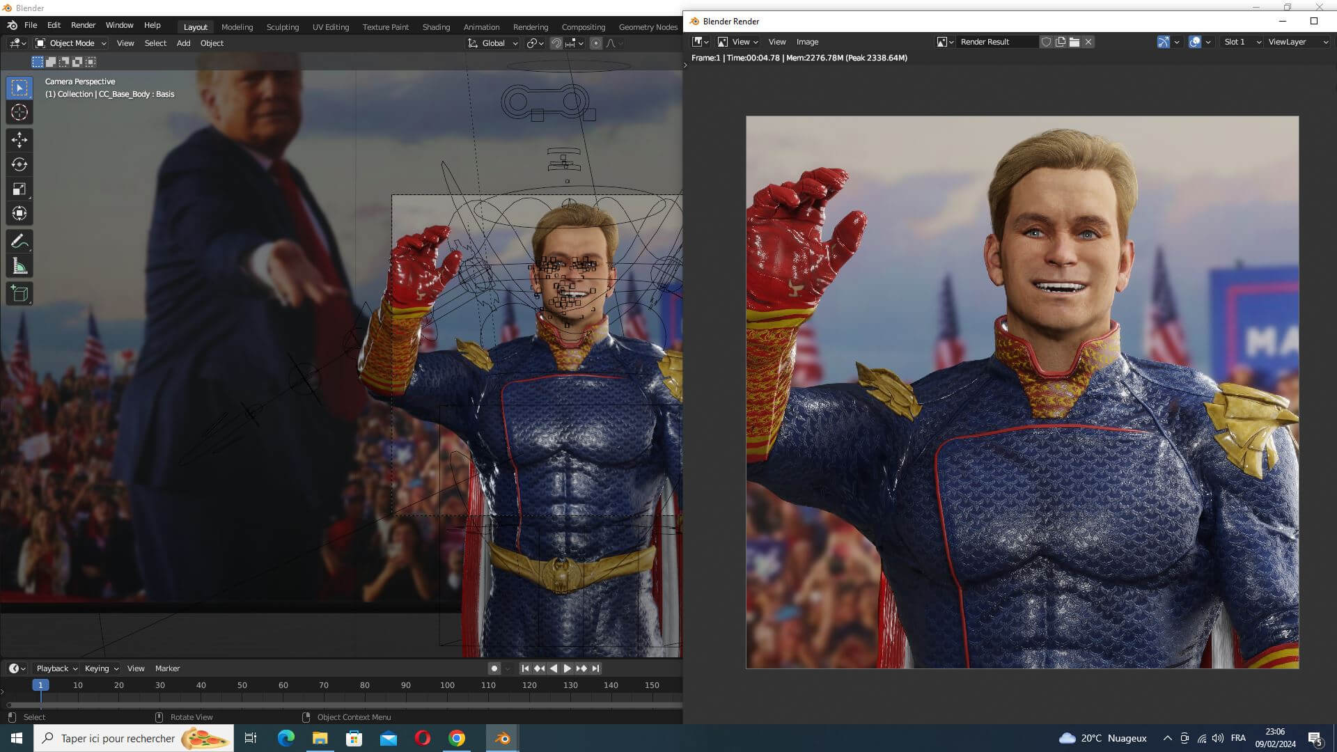 Homelander The Boys Ready - 3D Model by khaloui