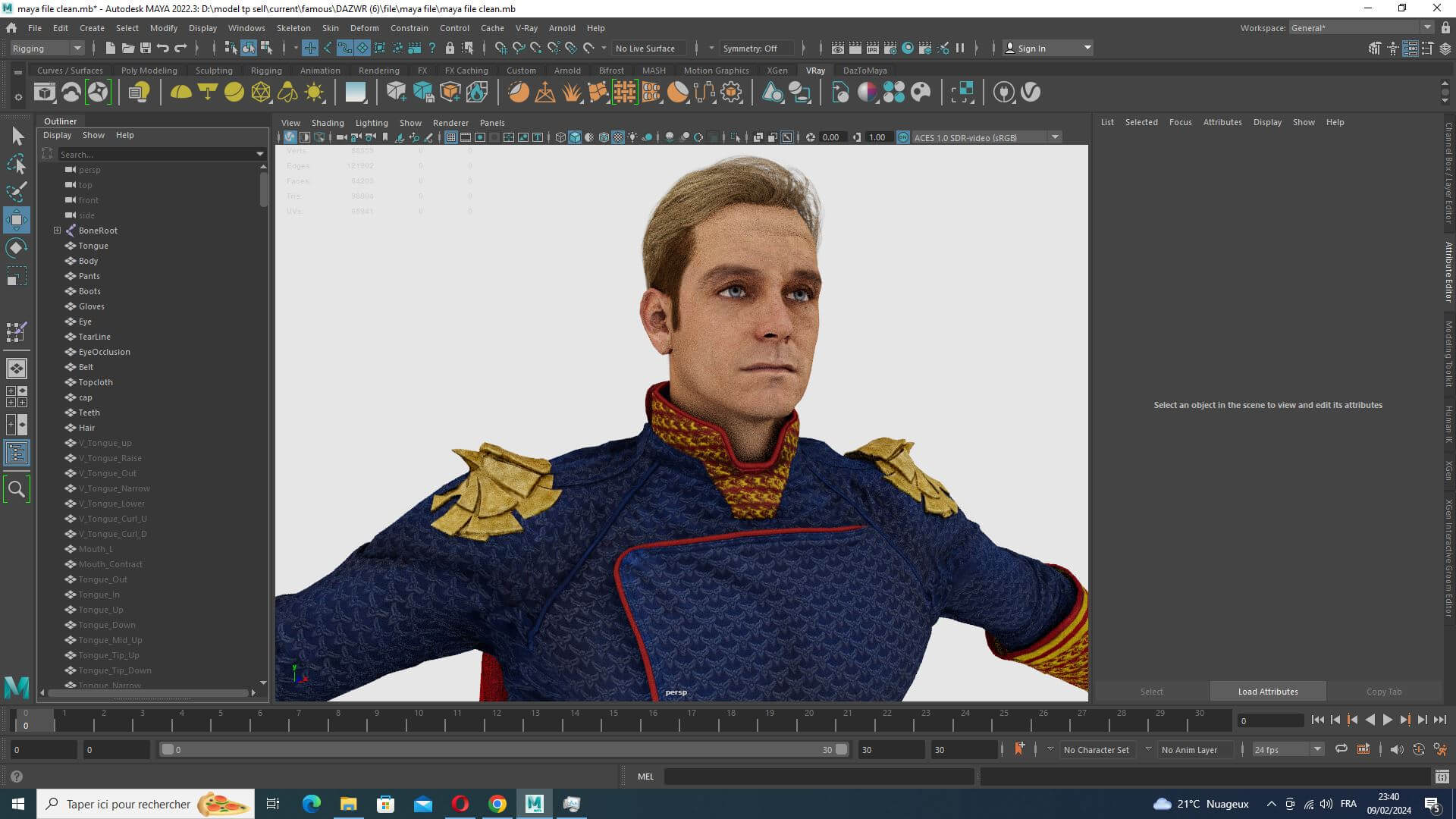 Homelander The Boys Ready - 3D Model by khaloui