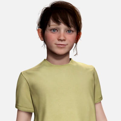 Isabella - Teenager Girl 3D Model by khaloui