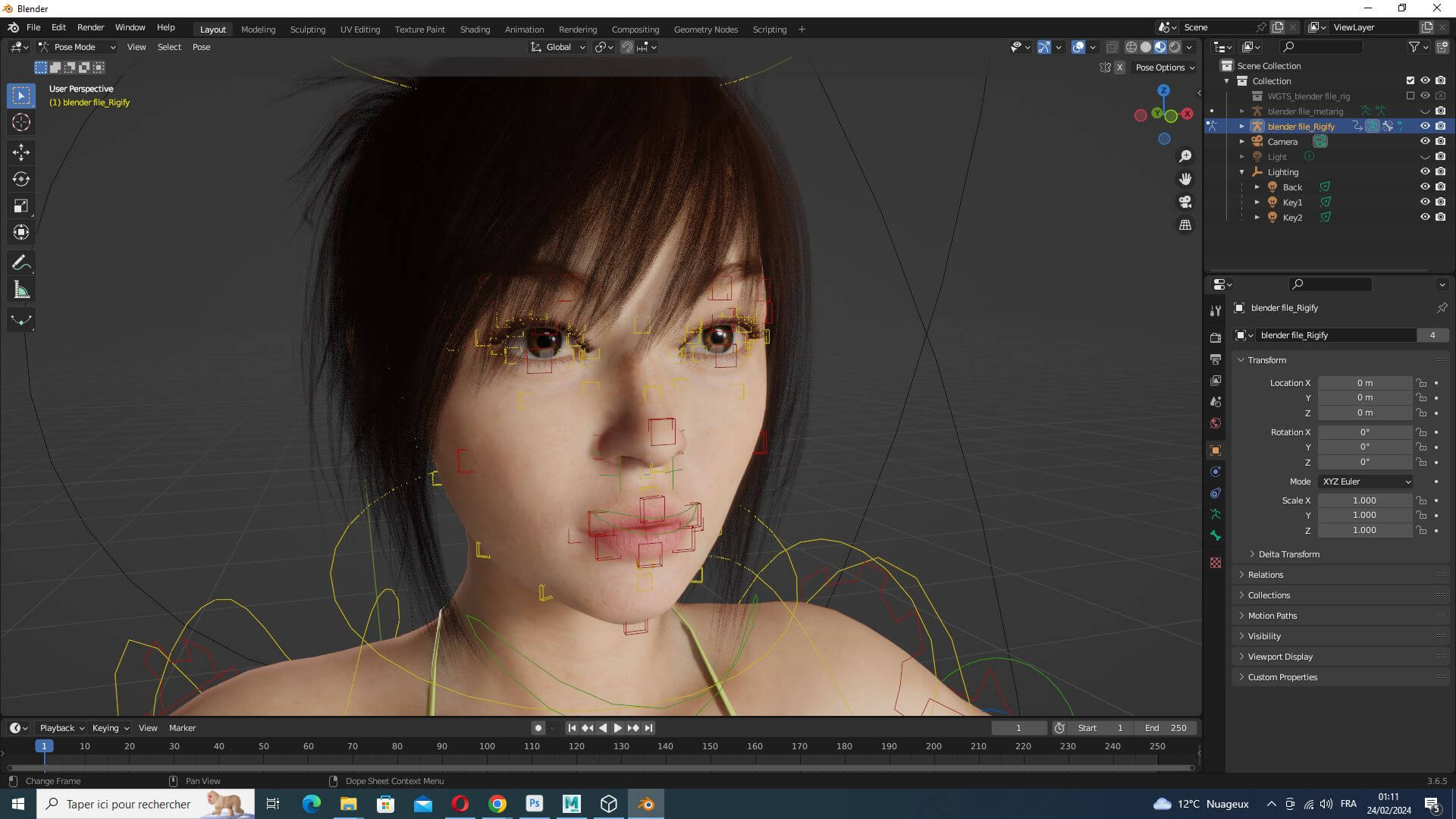Jia - Cute Asian Girl 3D Model by khaloui