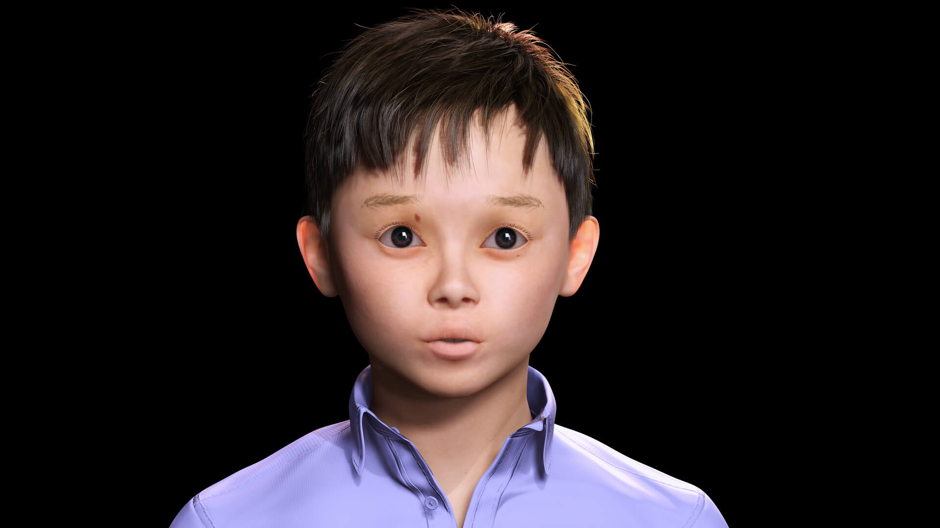 Joe-Realistic Asian Boy Low Poly 3D Model by khaloui