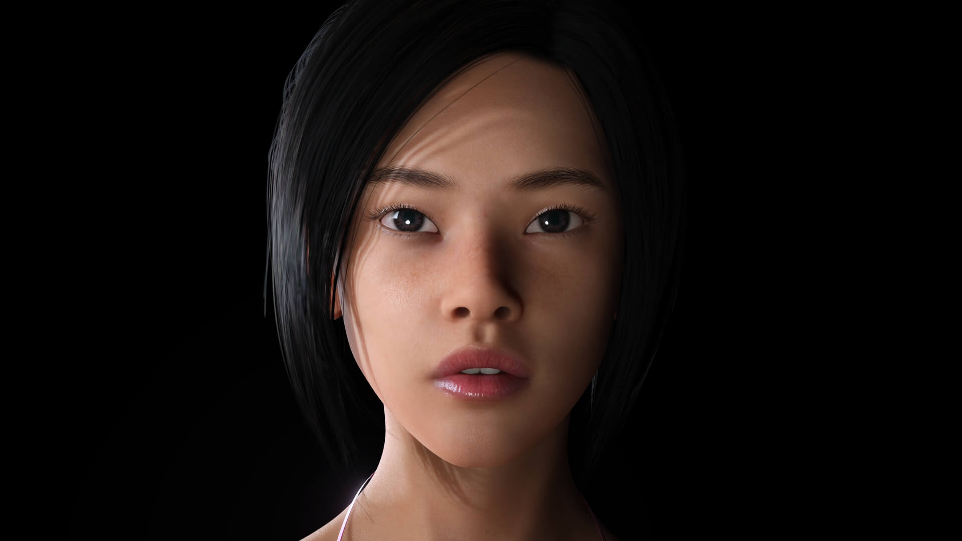 Juana - Hyper Realistic Asian Woman Low Poly 3D Model by khaloui