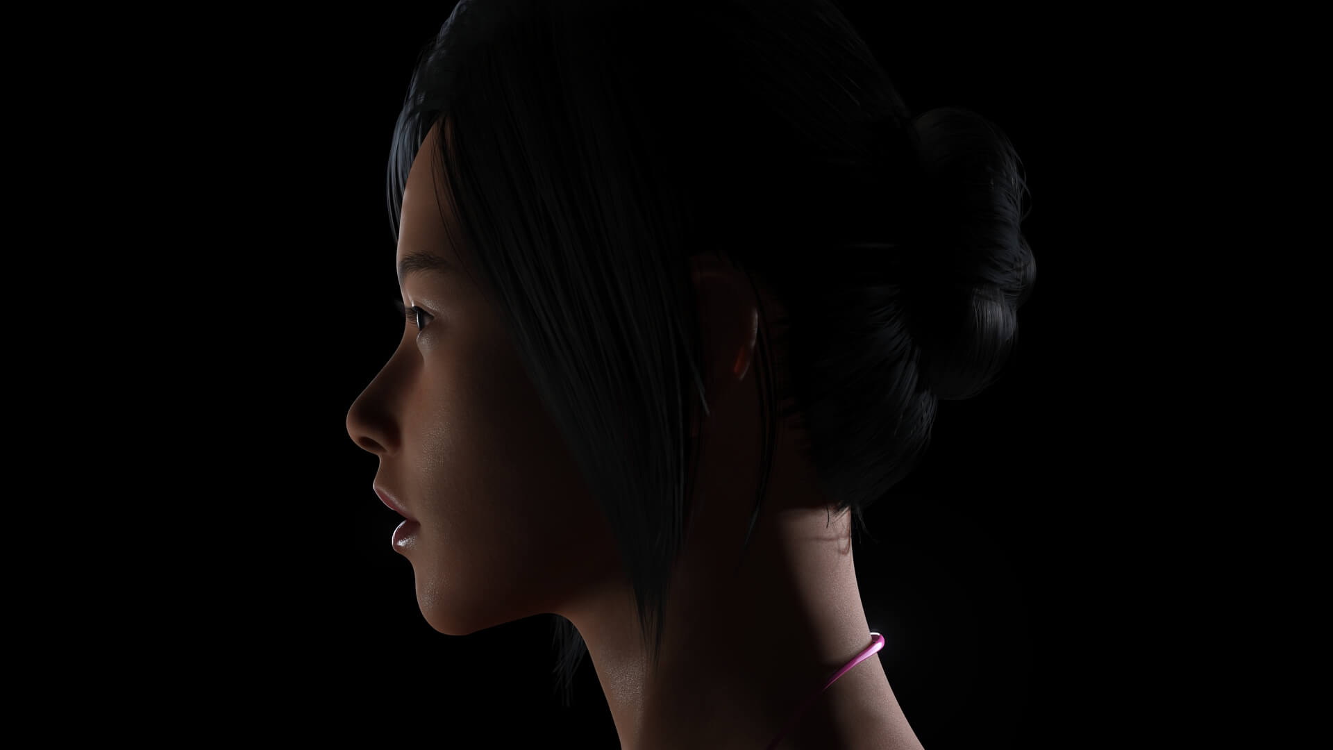 Juana - Asian Woman 3D Model by khaloui