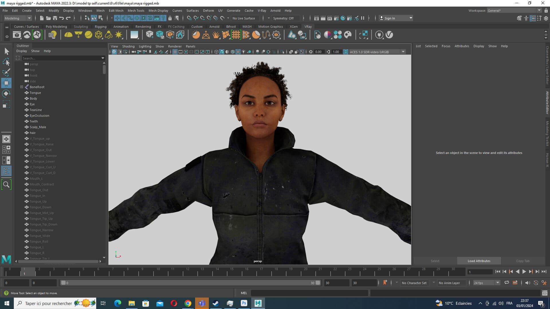 Kali - Casual Style 3D Model by khaloui