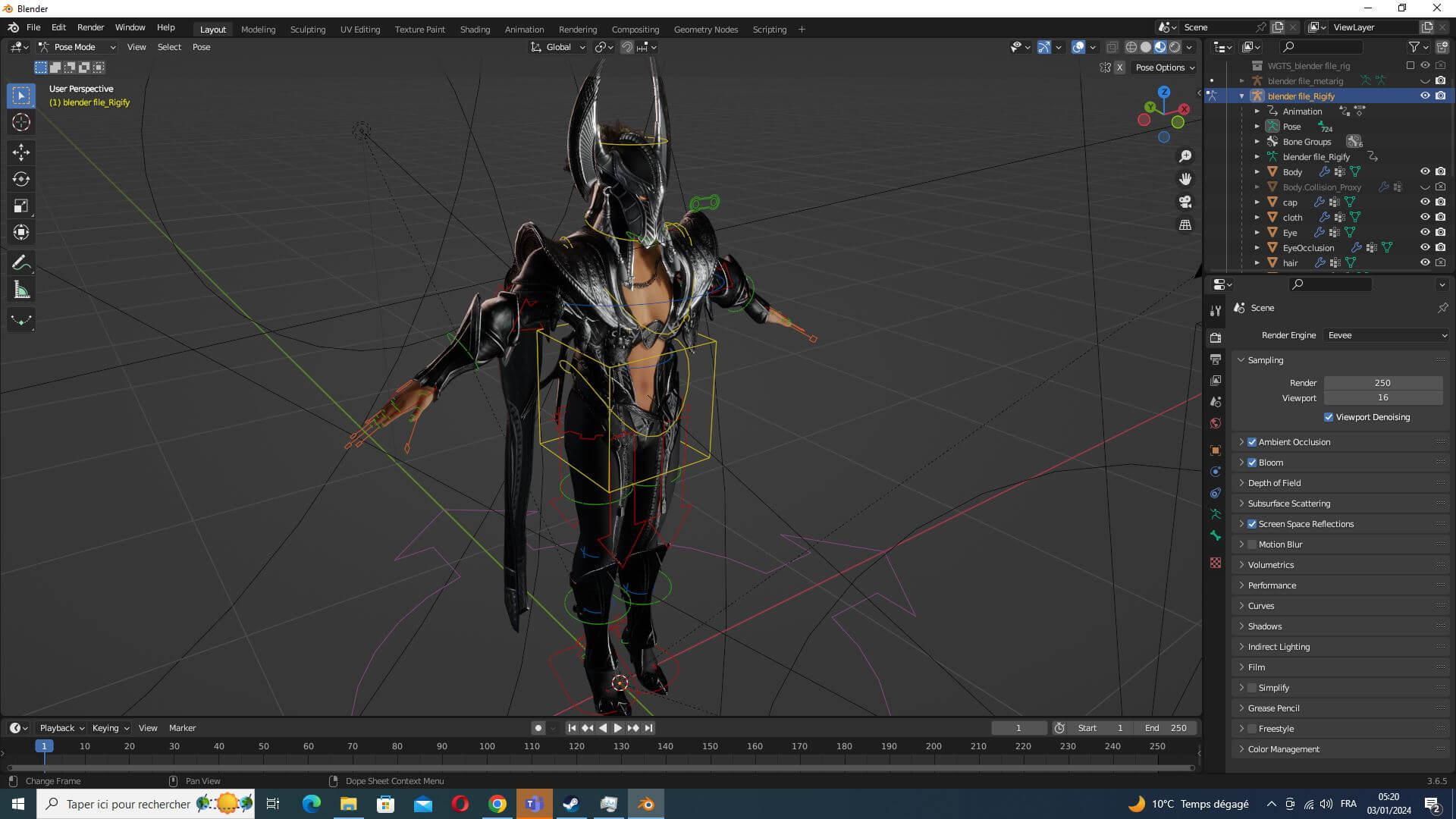 Kali - Divine Guardian With Ancient God Armor 3D Model by khaloui