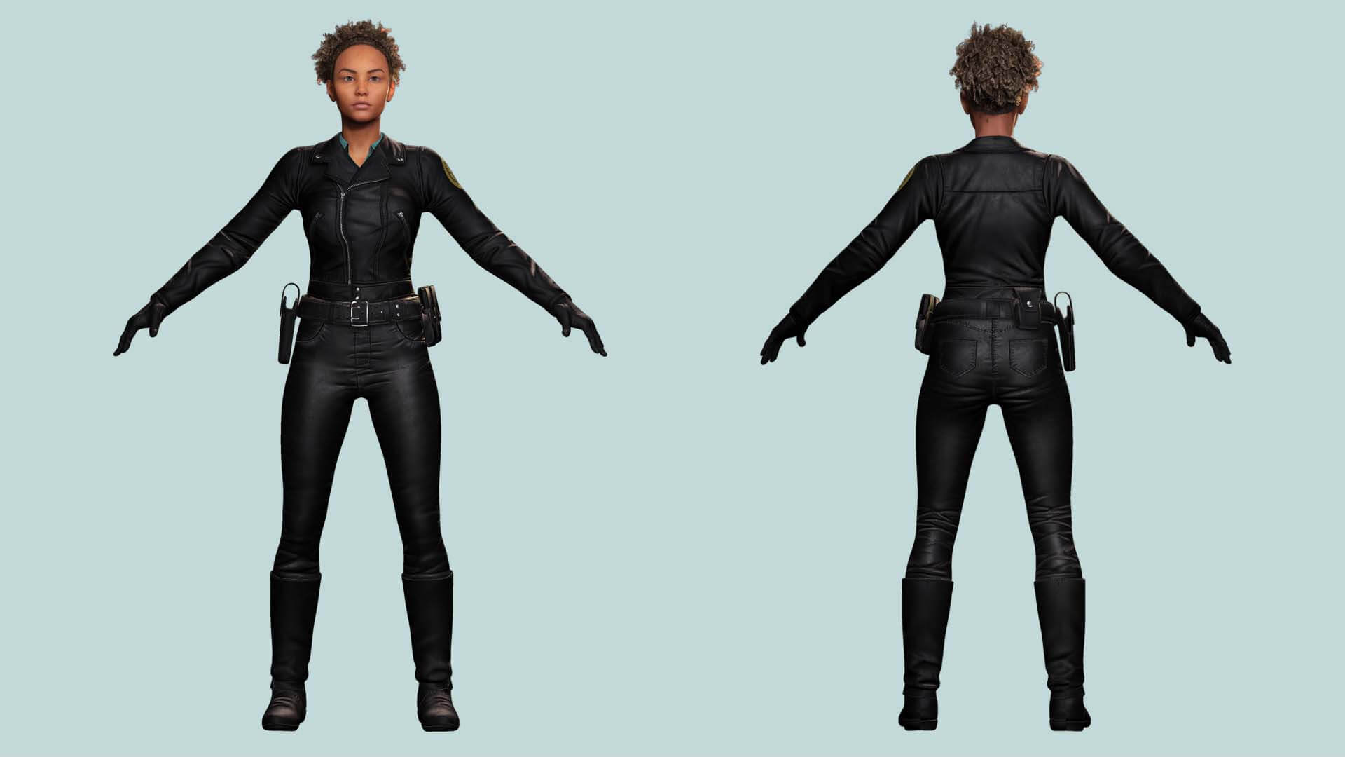 Kalii - Police Attire 3D Model by khaloui