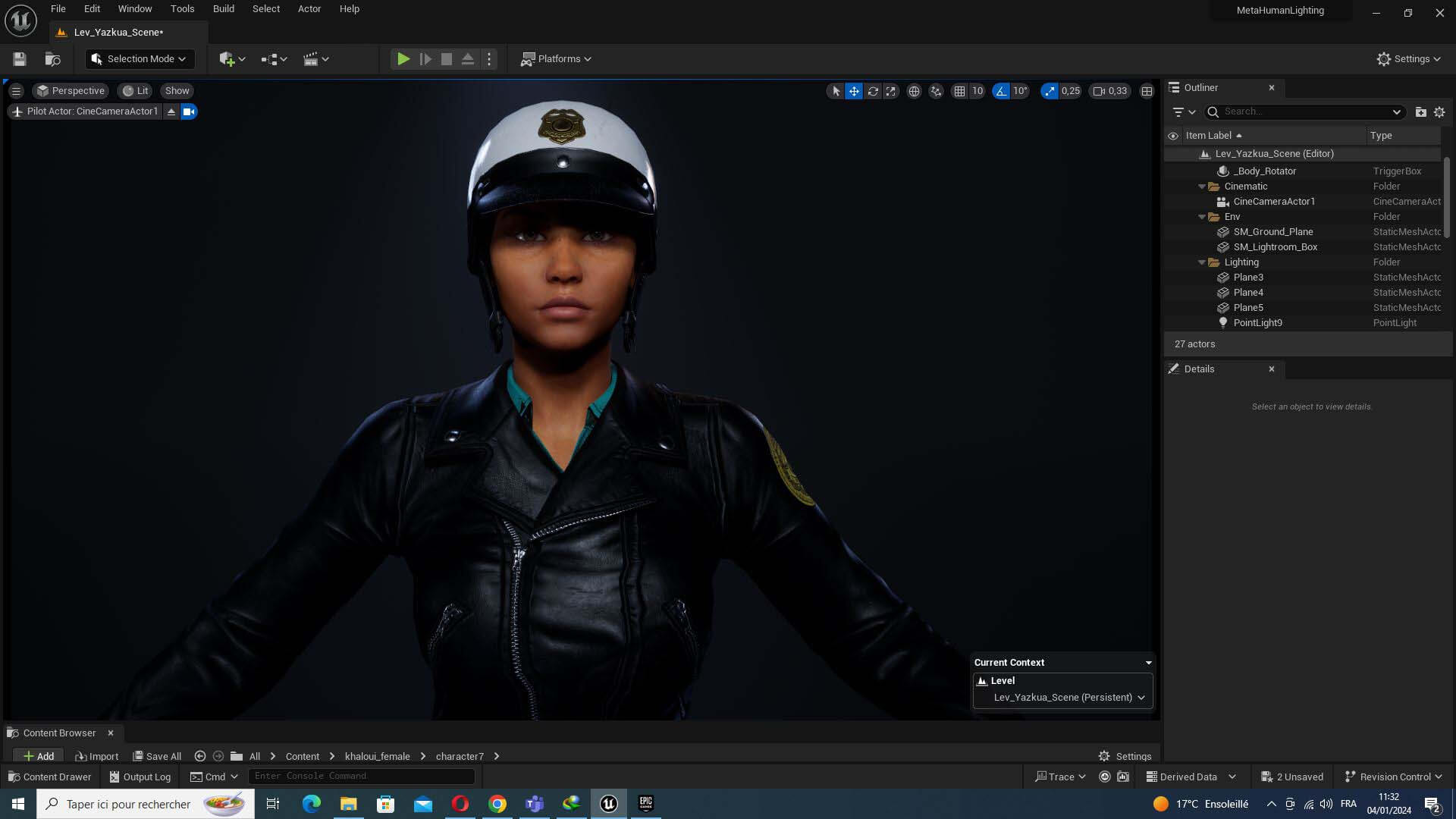 Kalii - Police Attire 3D Model by khaloui