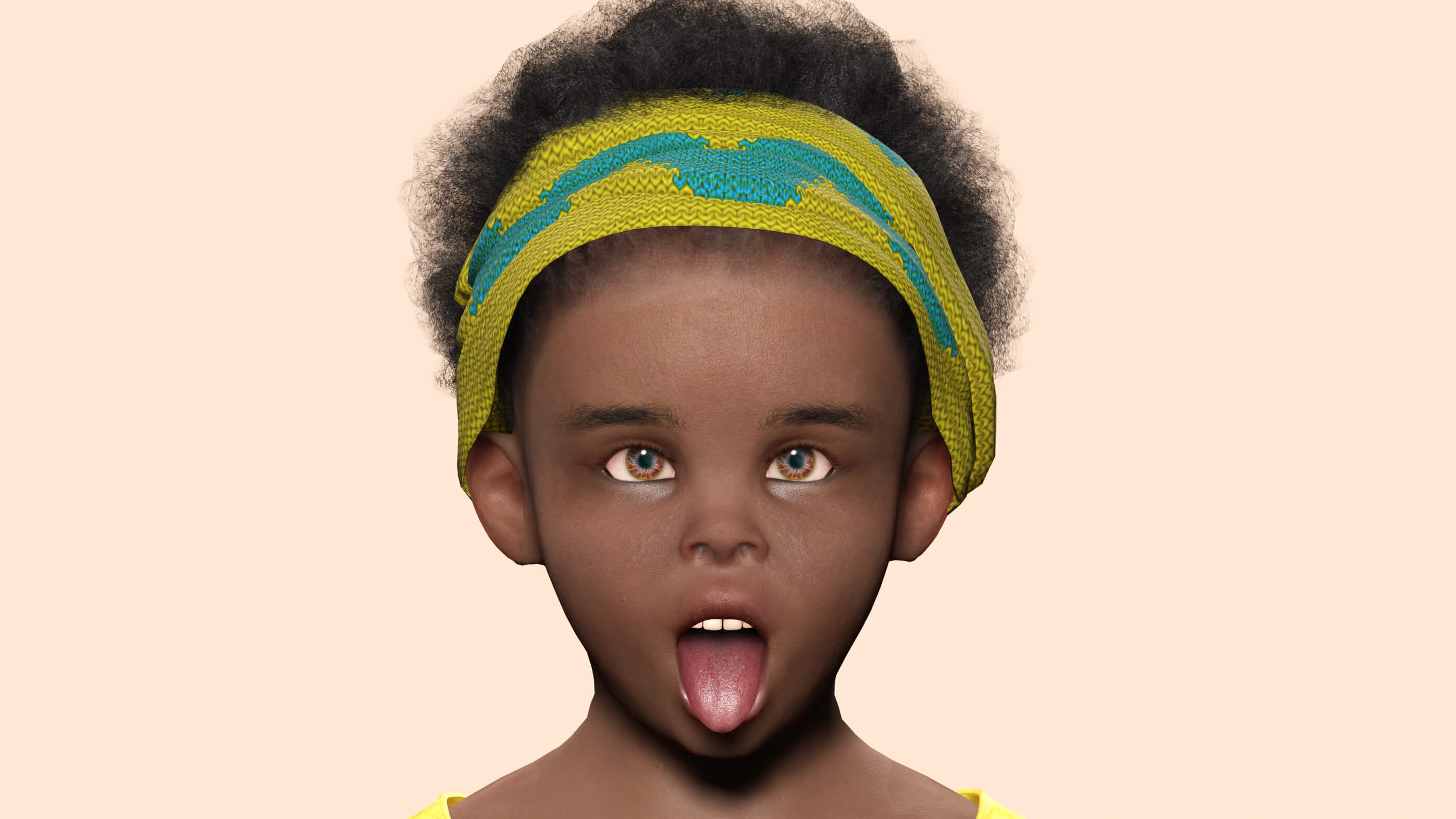 Kimani-Realistic African Girl 3D Model by khaloui