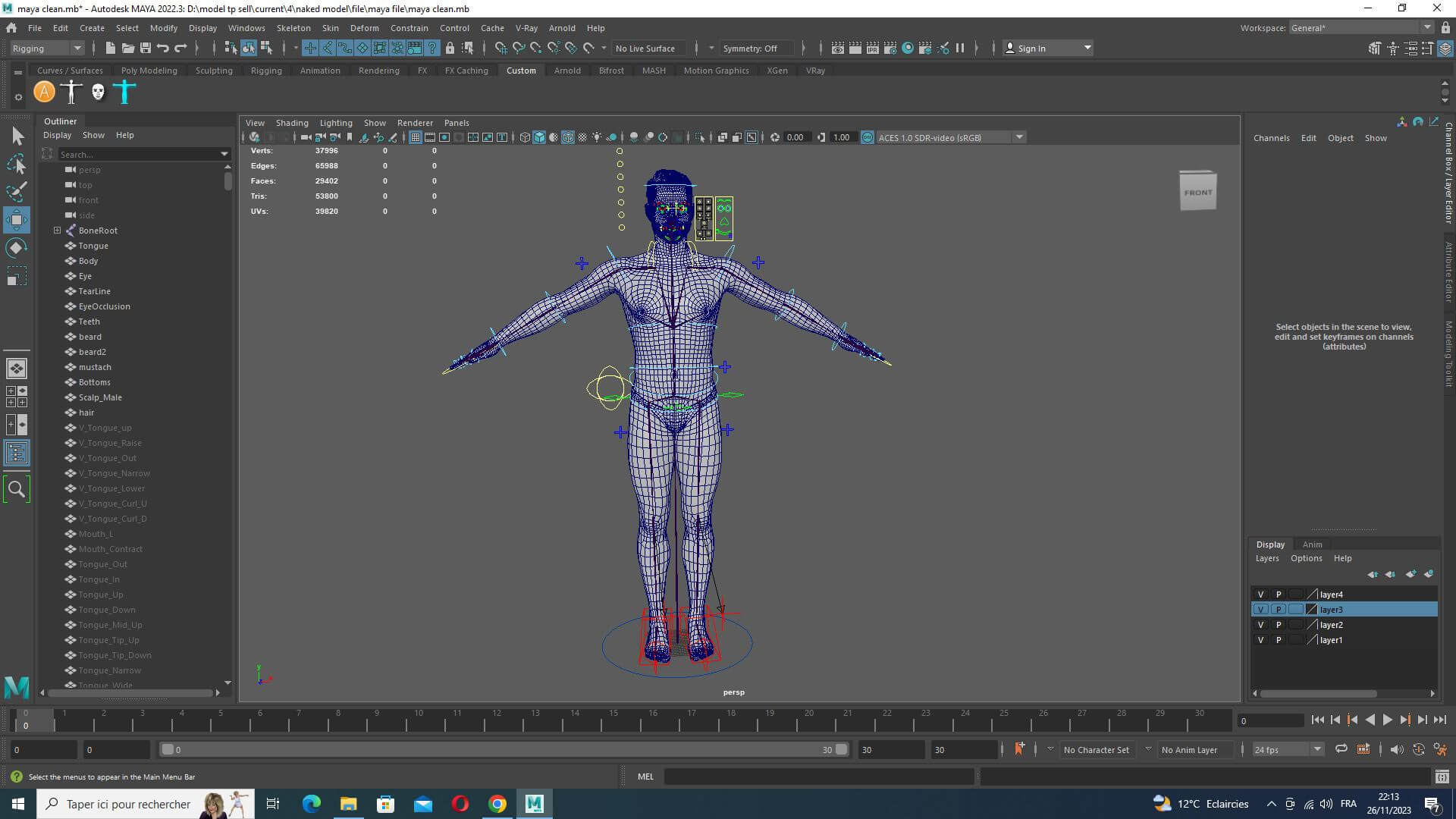 Kiven - Realistic Man Base Mesh 3D Model by khaloui