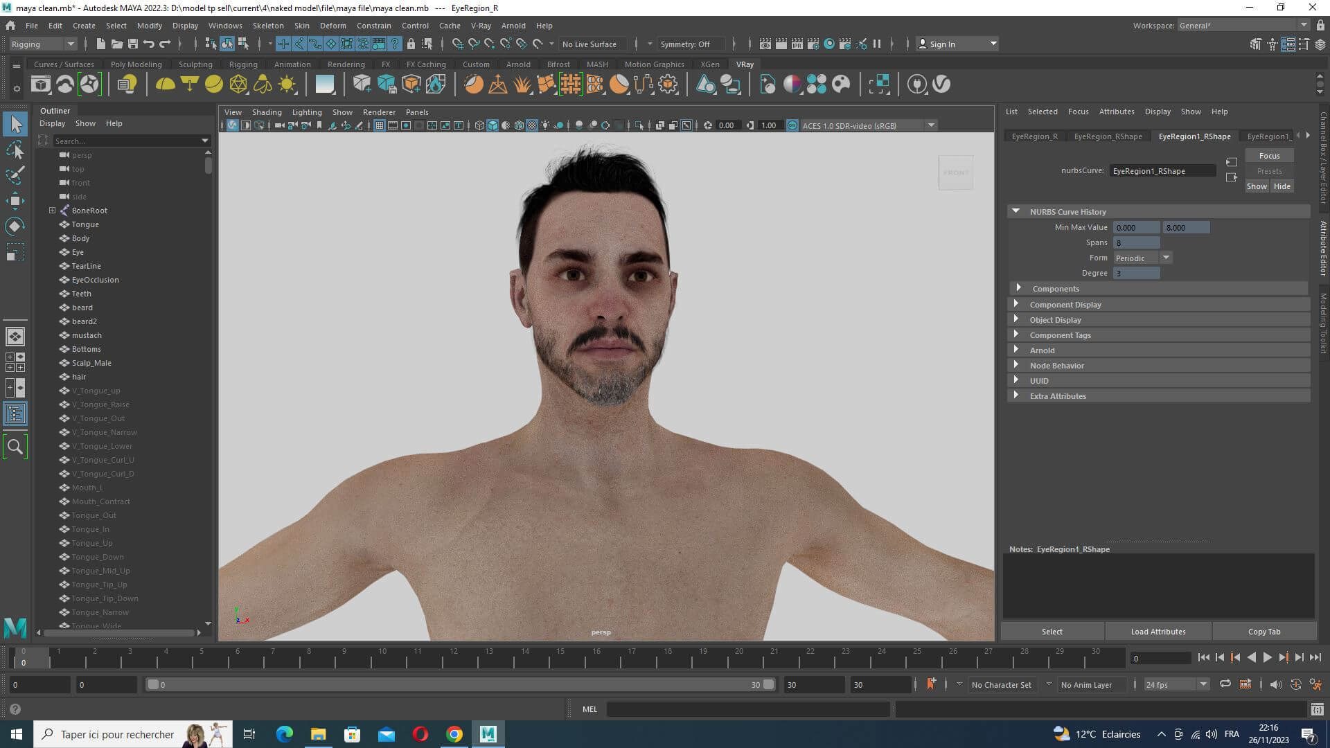 Kiven - Realistic Man Base Mesh 3D Model by khaloui