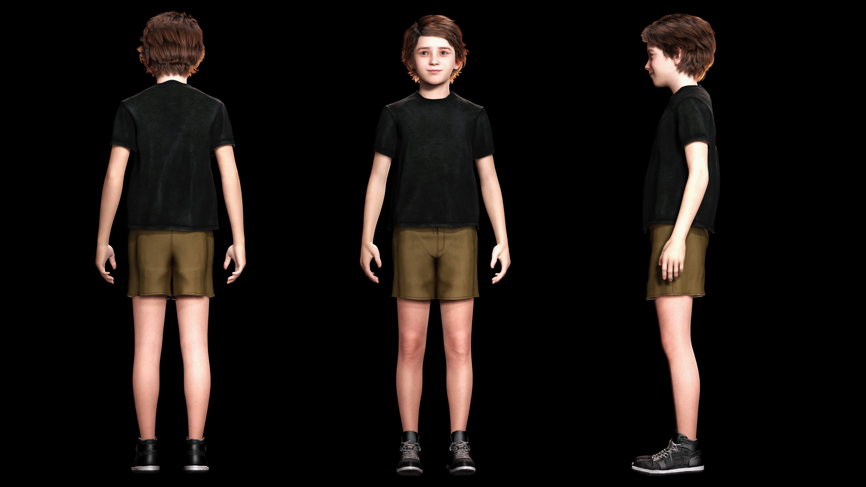 Leo - Realistic Child Boy 3D Model With Beautiful Smile by khaloui