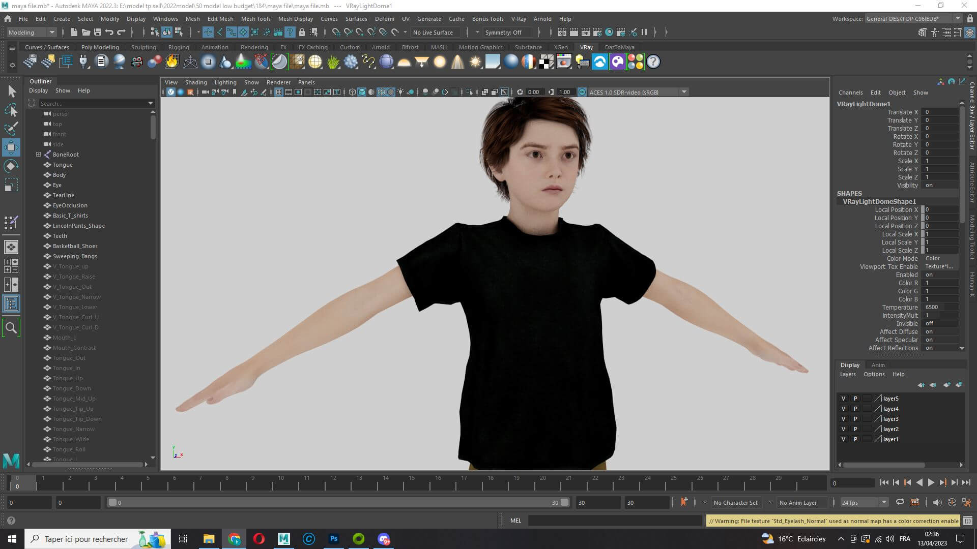 Leo - Boy With Beautiful Smile 3D Model by khaloui