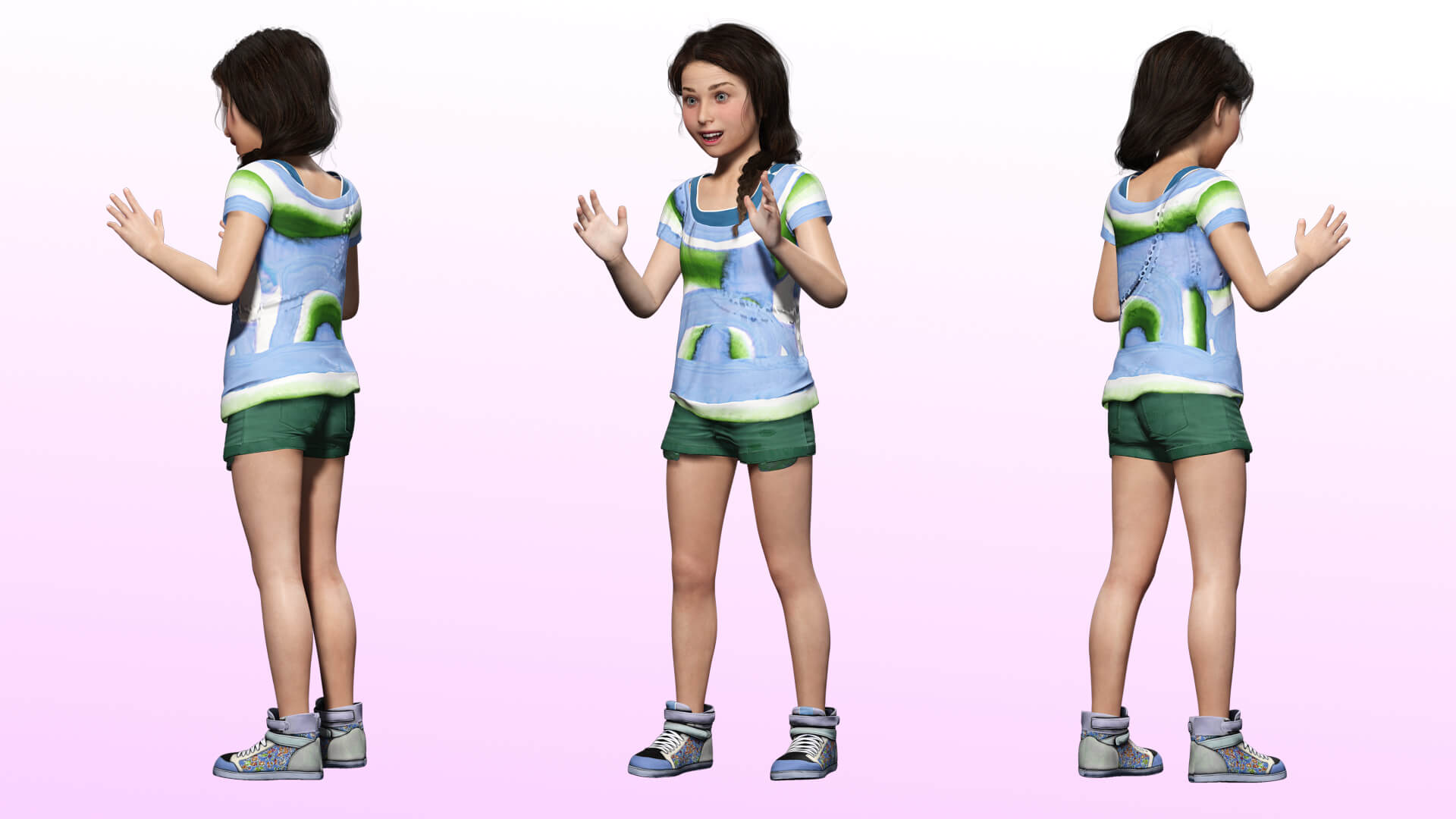 Lily - Sweet Girl 3D Model by khaloui