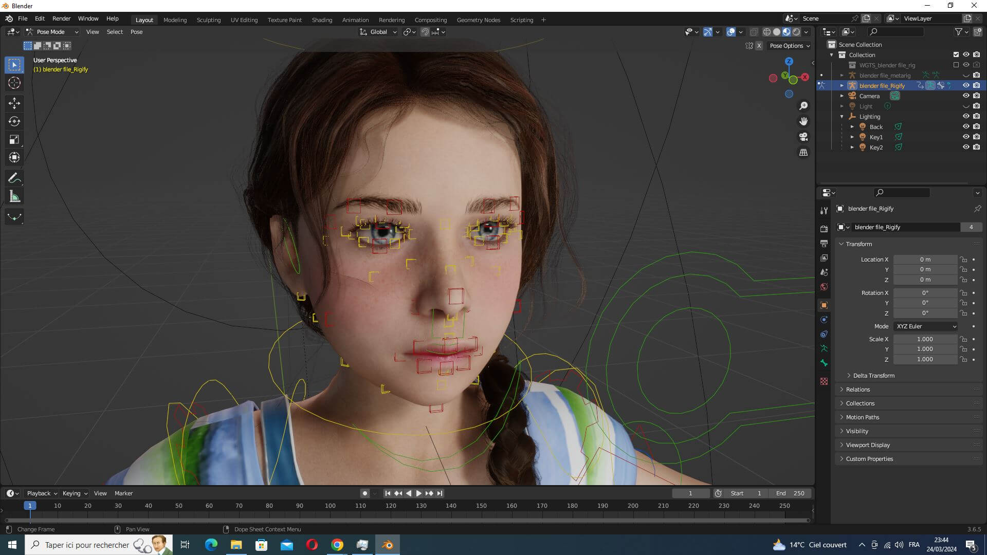 Lily -Realistic Sweet Girl Child Sister Low Poly 3D Model by khaloui