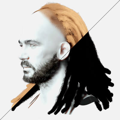 Long Hair Man - Dread Locks 3D Model by khaloui