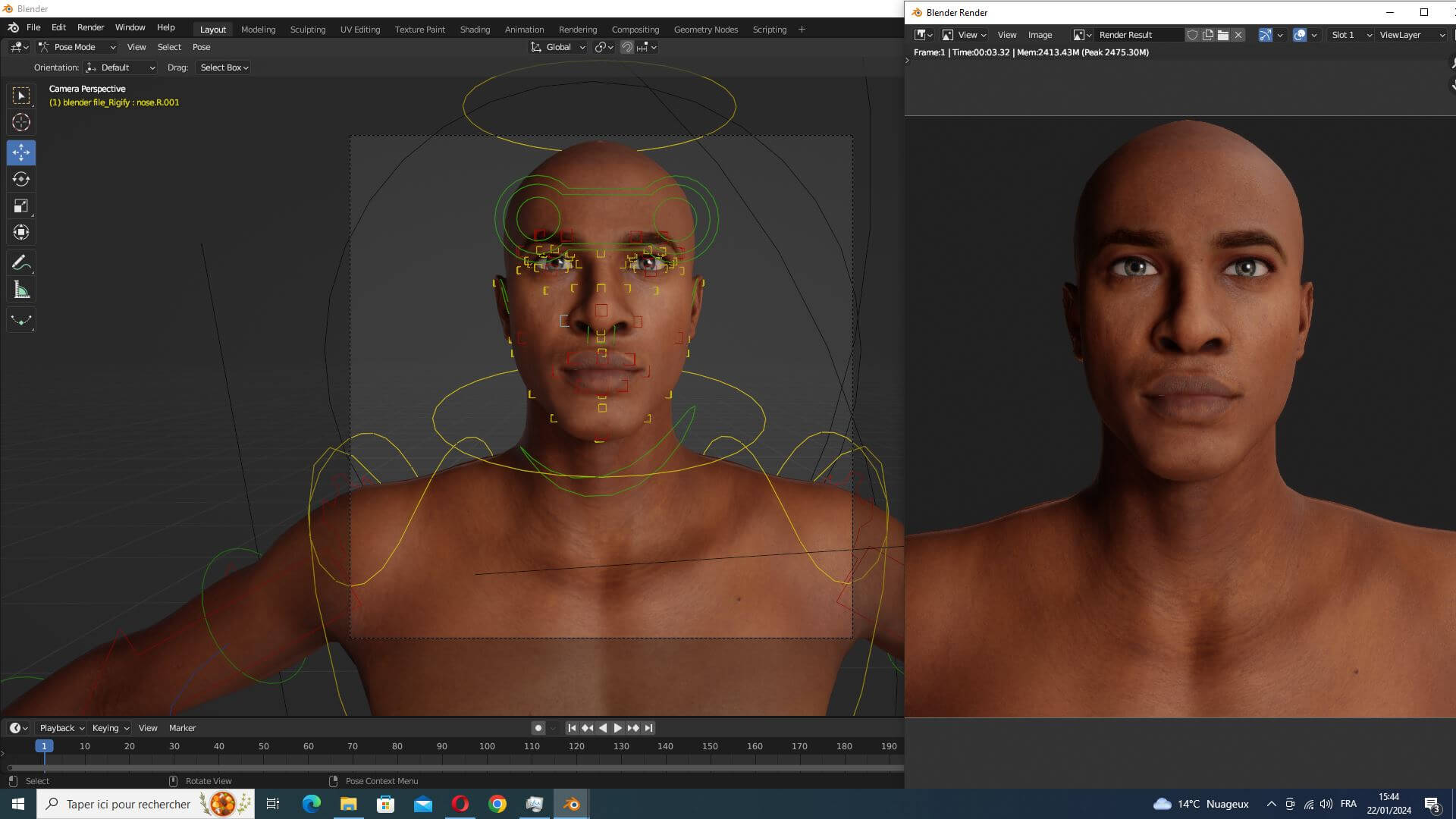 Marcus - Realistic Man Base Mesh 3D Model by khaloui