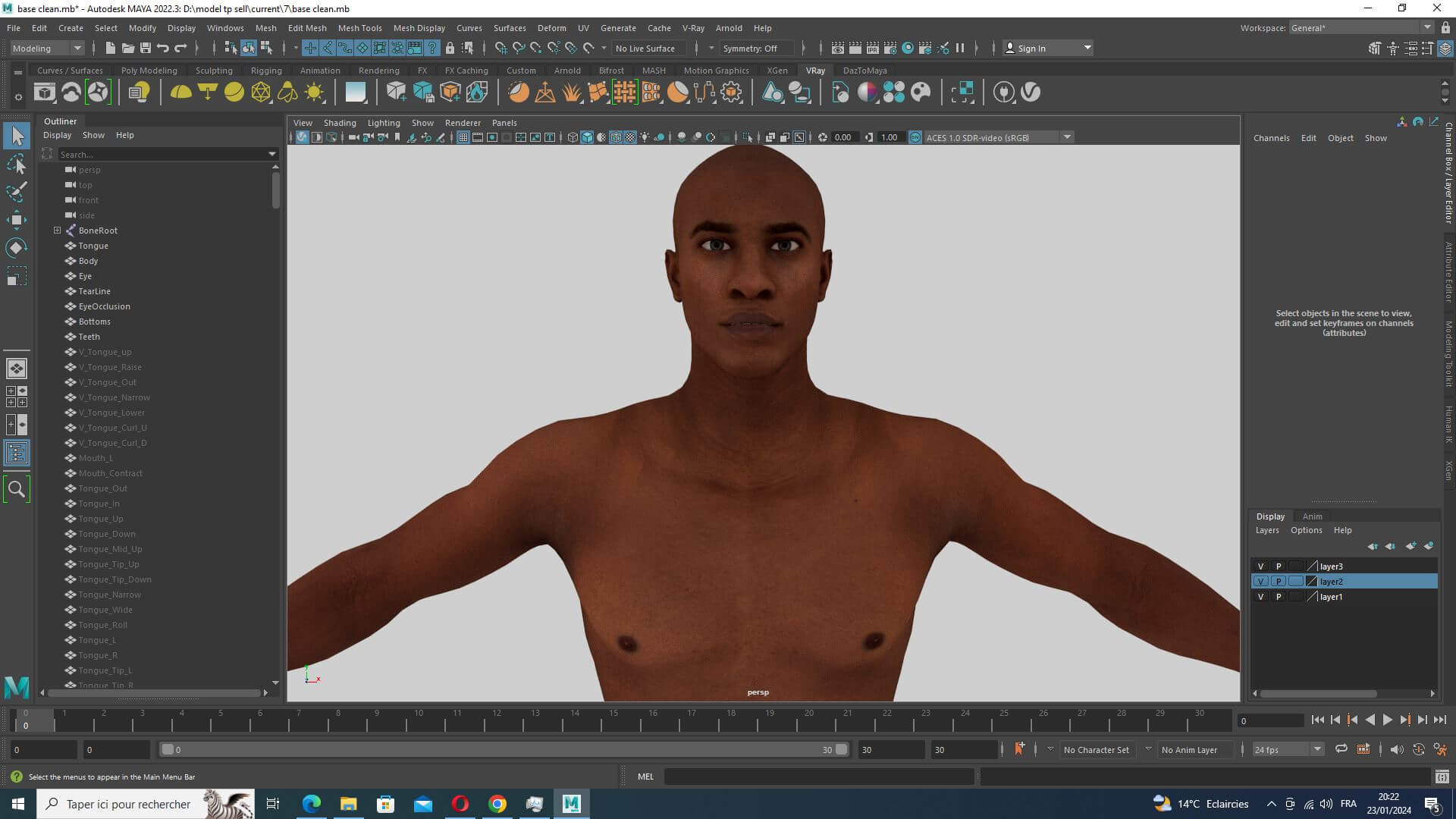 Marcus - Realistic Man Base Mesh 3D Model by khaloui