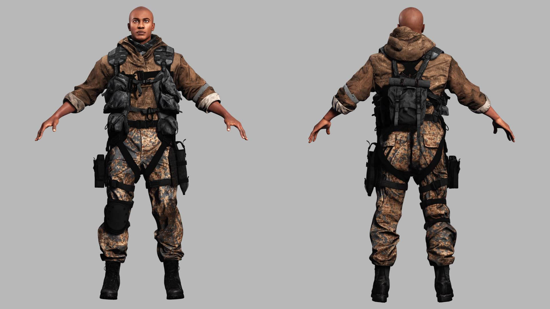 Marcus Realistic Military Operative - 3D Model by khaloui