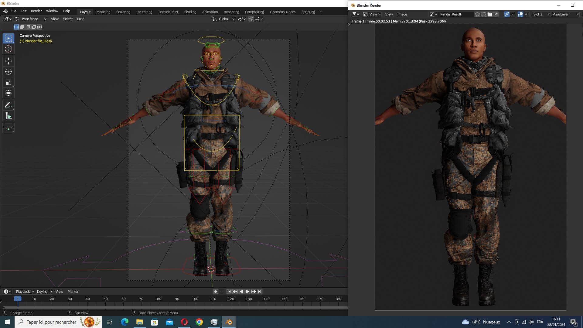 Marcus Realistic Military Operative - 3D Model by khaloui