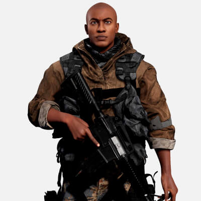 Marcus Realistic Military Operative - 3D Model by khaloui