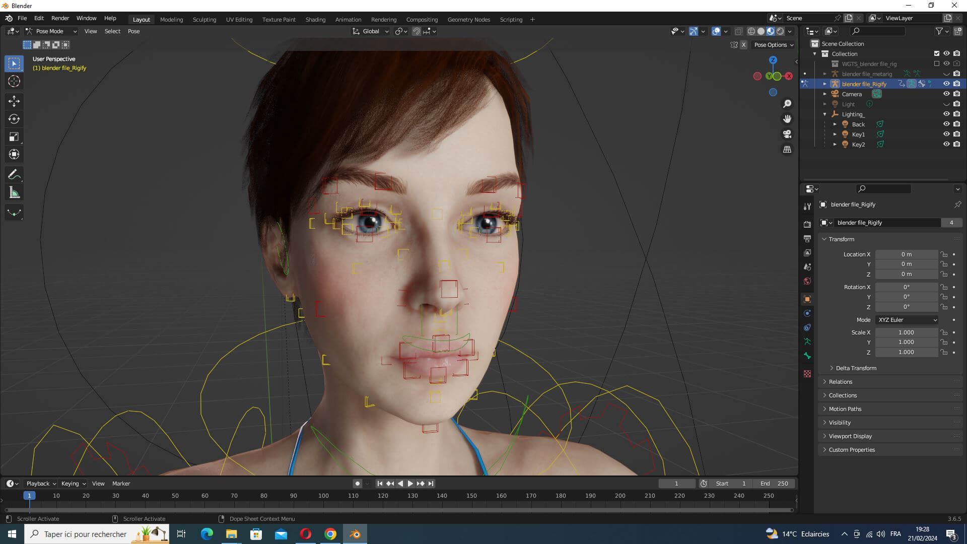 Mariya - Realistic Skinny Woman Base Mesh Low Poly Low Poly 3D Model by ...
