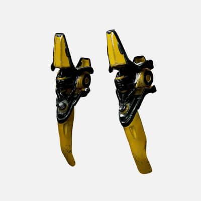 Mechanical Leg Prosthetics Game-Ready Sci-Fi Cyber Legs 3D Model by khaloui