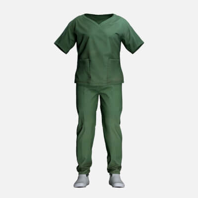 Medical Uniform Outfit - Low Poly Realistic Clothing 3D Model by khaloui