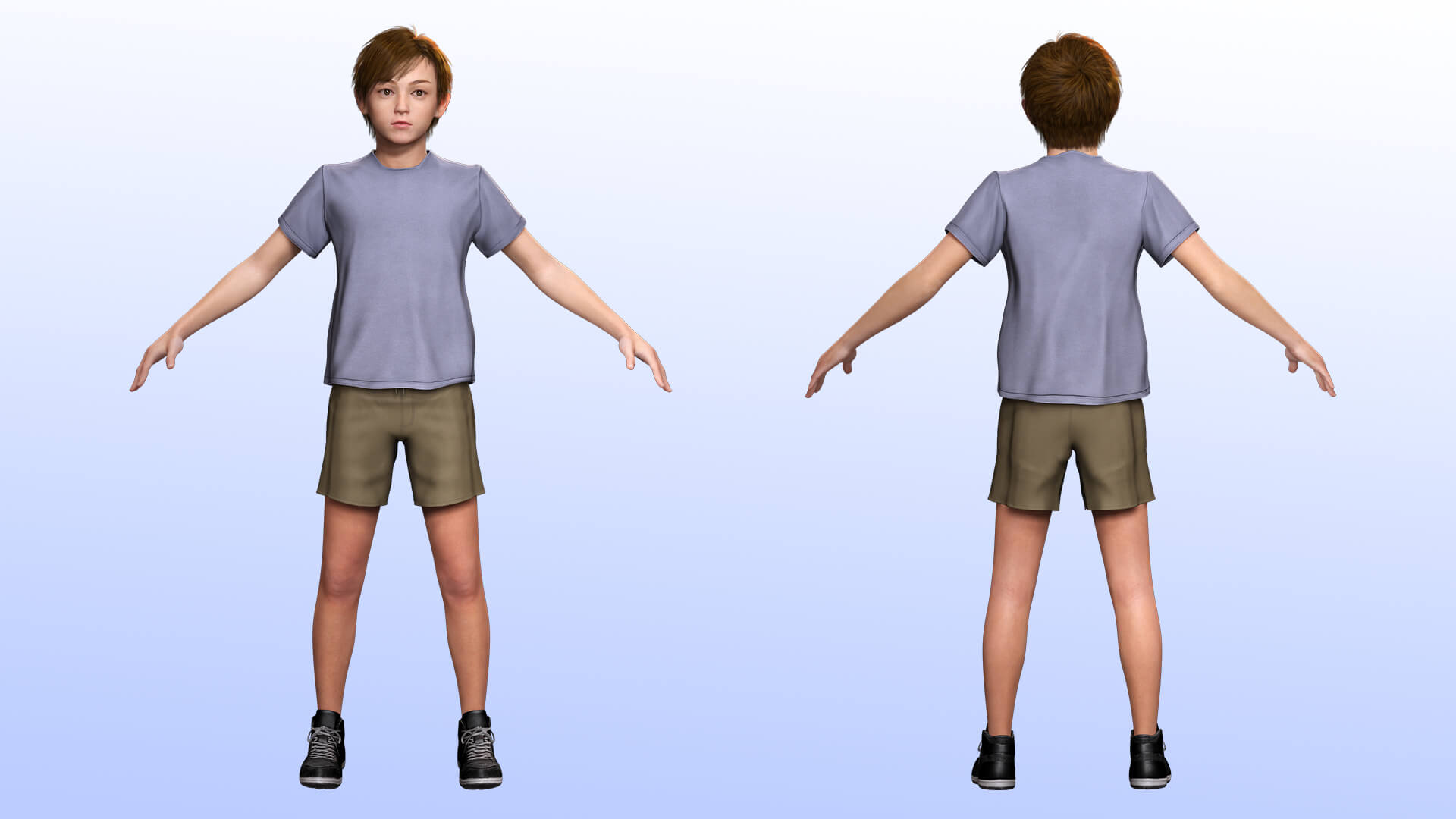 Mehal - Realistic Child Ready Kids 3D Model by khaloui
