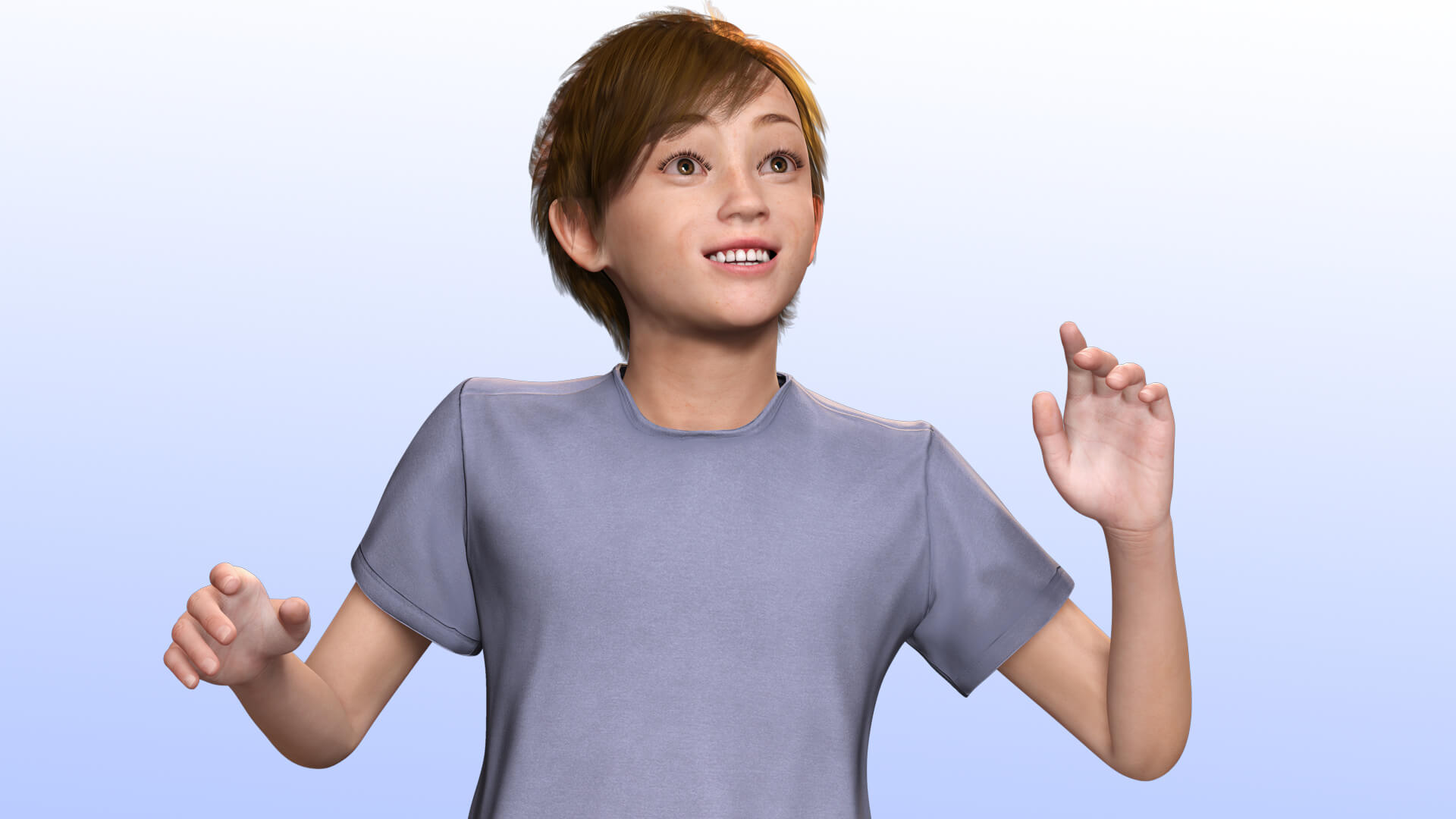 Mehal - Realistic Child Ready Kids 3D Model by khaloui