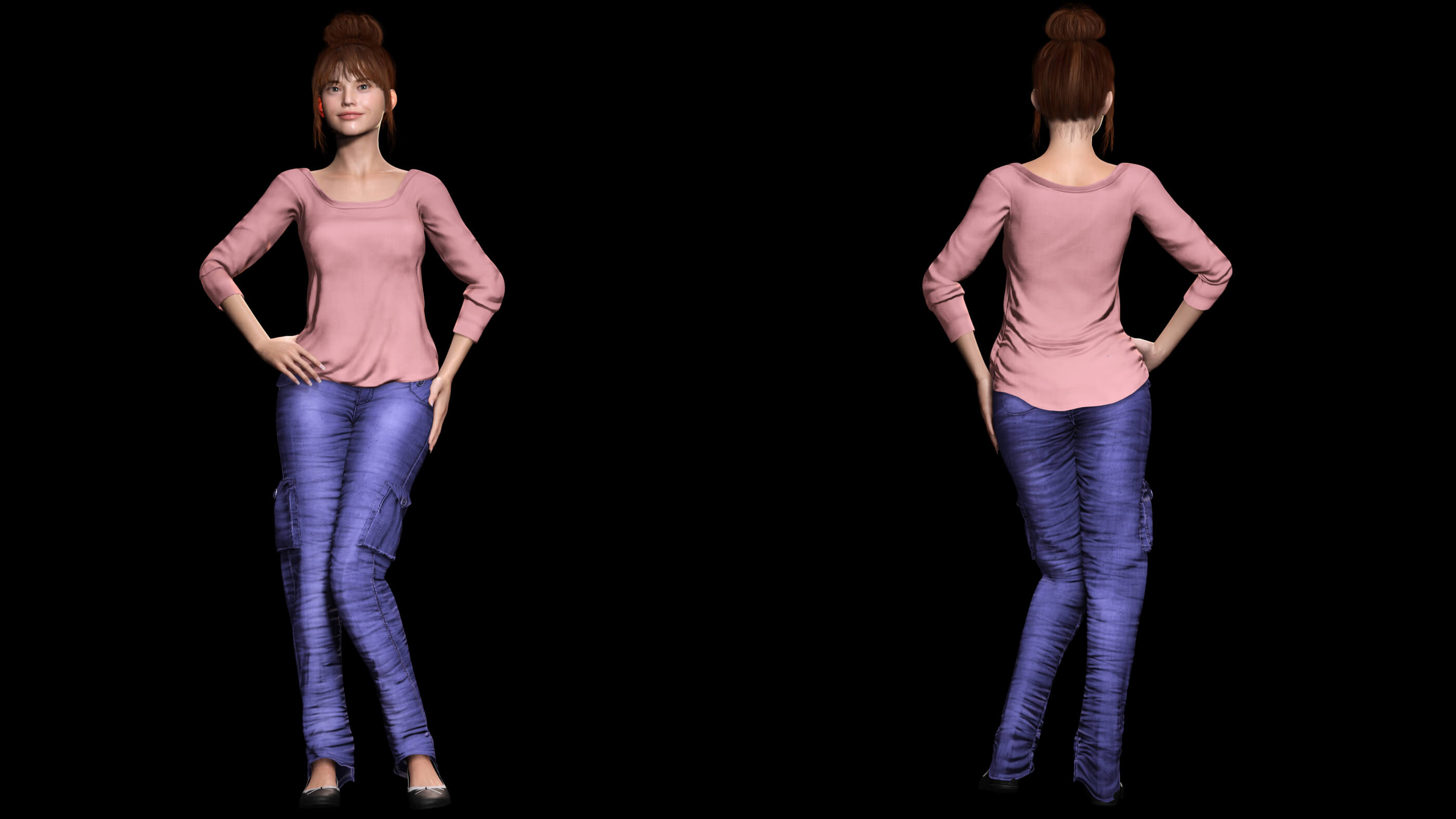 Mei Ling Asian Woman With Two Outfits - 3D Model by khaloui