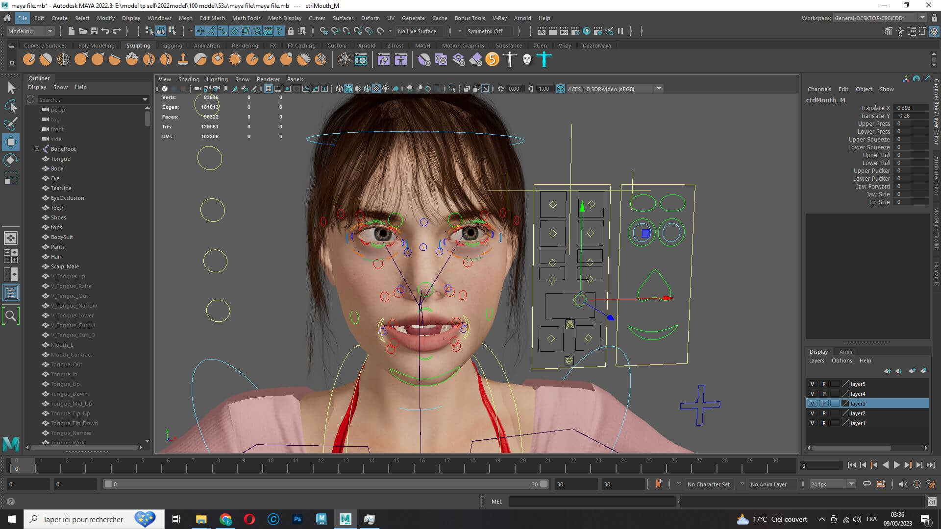 Mei Ling Asian Woman With Two Outfits - 3D Model by khaloui