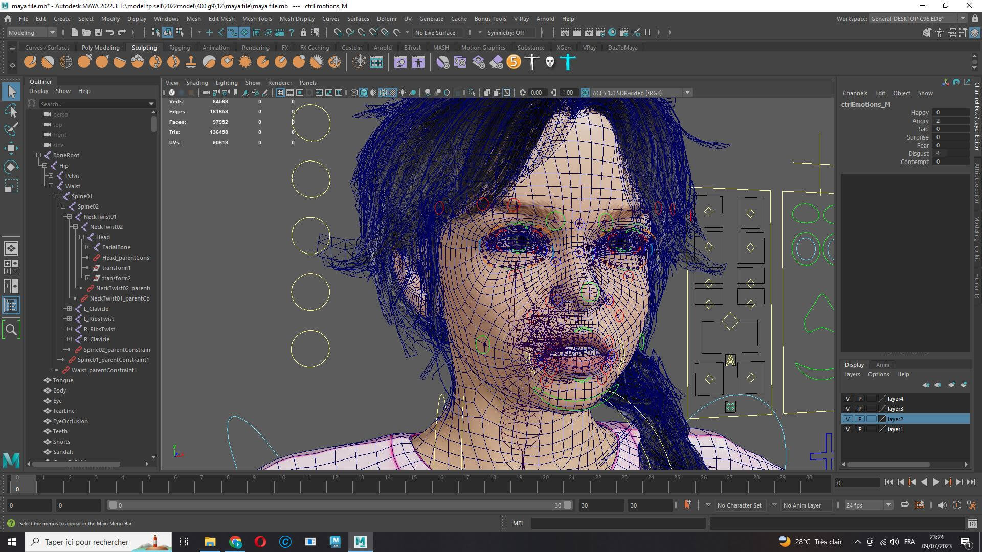 Merry - Sweet Girl 3D Model by khaloui