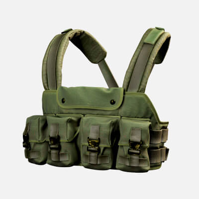 Military Tactical Vest-Game Ready 3D Model by khaloui