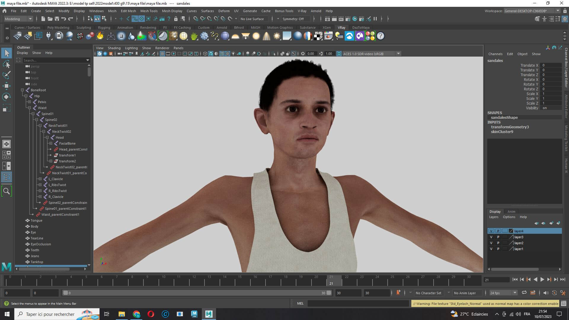 Mostafa - Arabic Boy 3D Model by khaloui