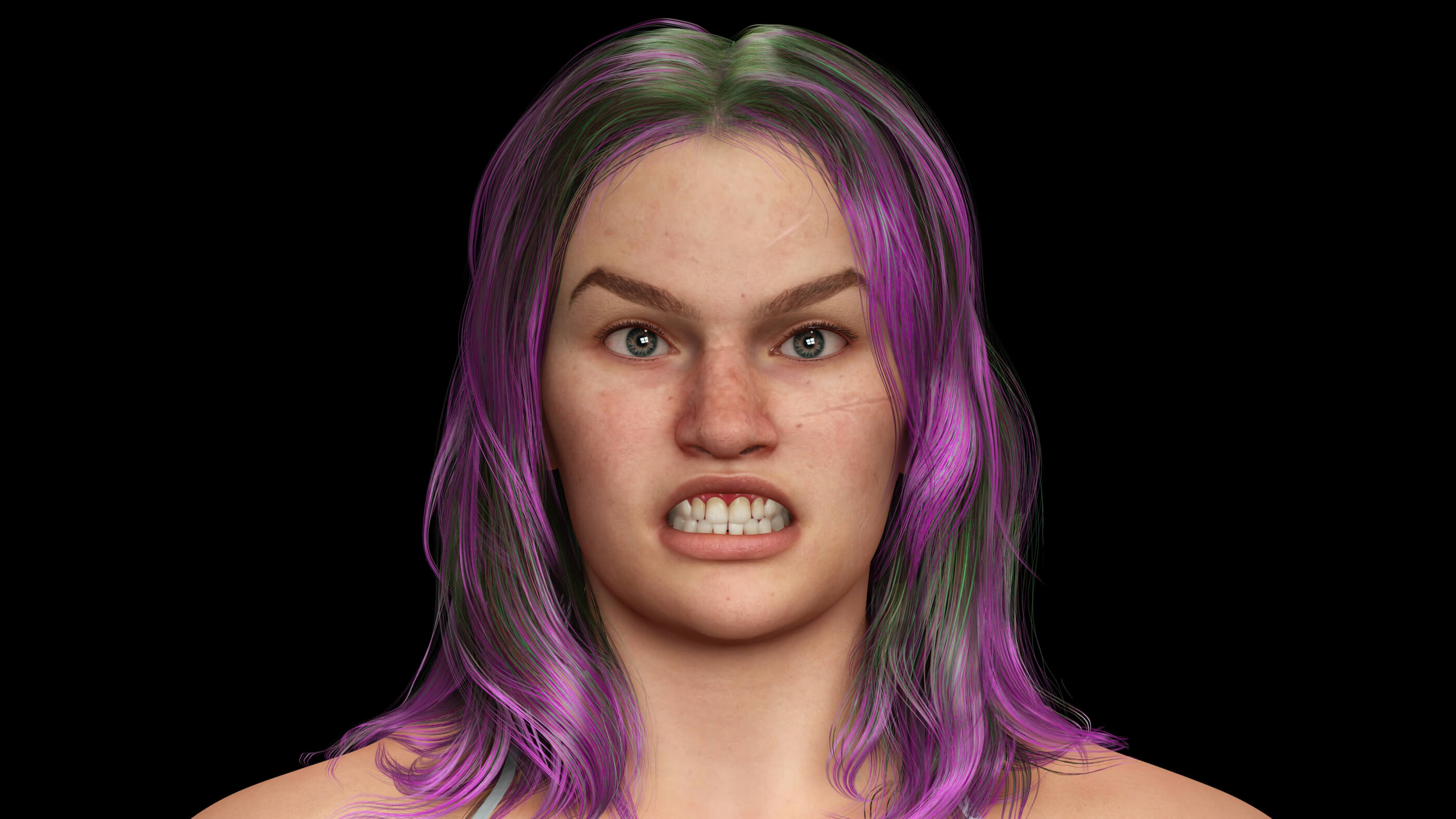 Muscular Women - 3D Model by khaloui