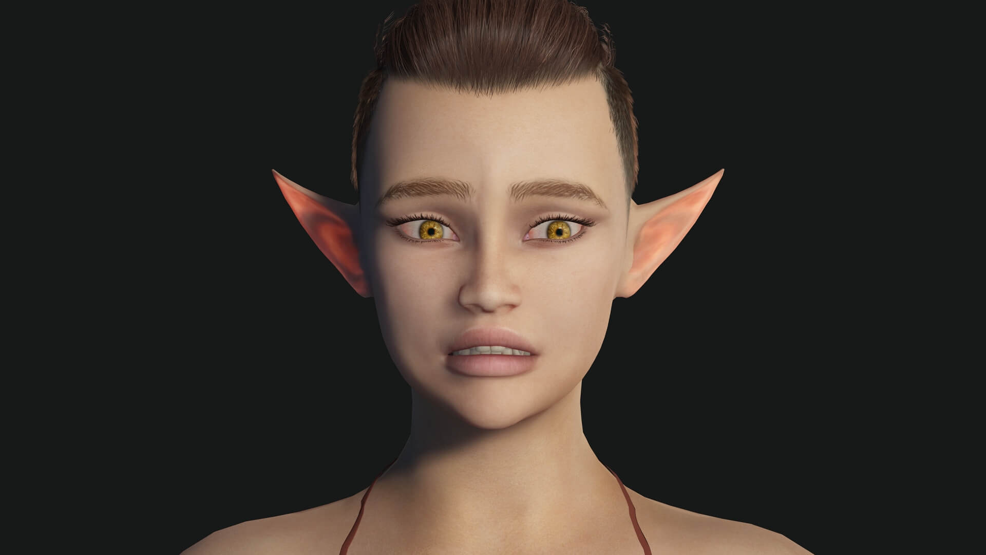 Realistic Elf Female - 3D Model by khaloui