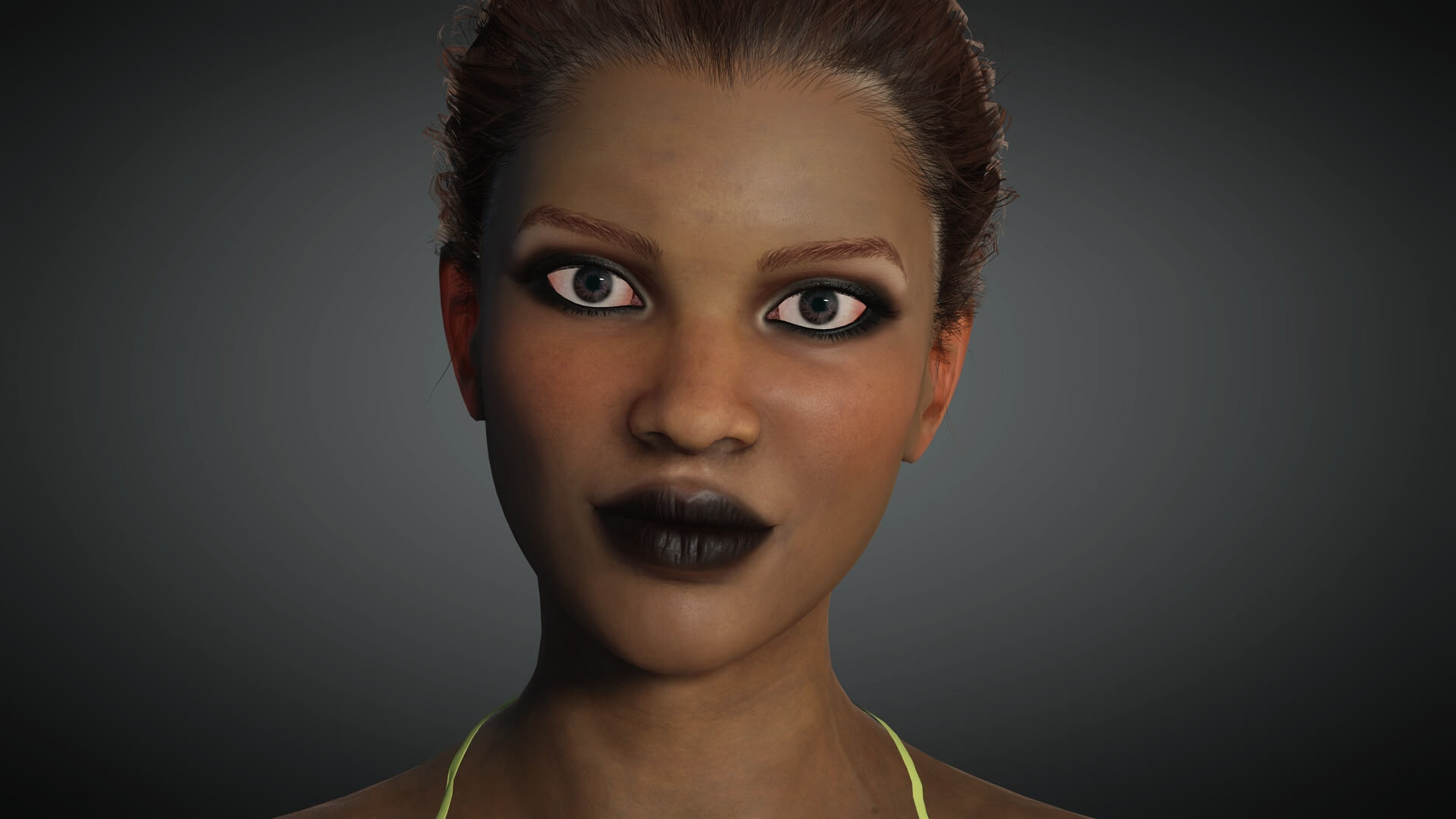 Female African American - 3D Model by khaloui