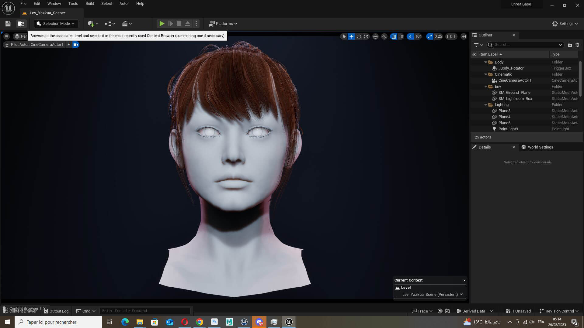 Next-Gen 3D Female Bun Bangs Hairstyle PBR Real-Time Ready by khaloui