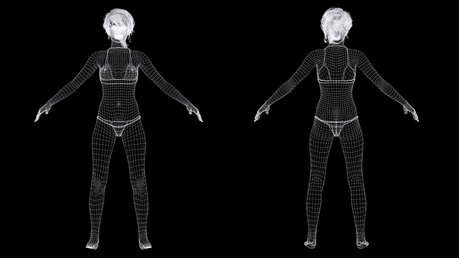 Nora - Girl in Bikini 3D Model by khaloui