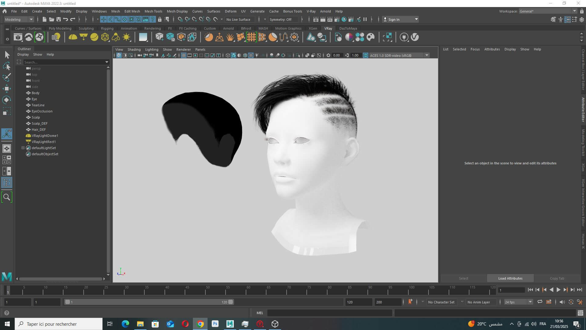 Patterned Fade Cut - Game-Ready 3D Hair by khaloui