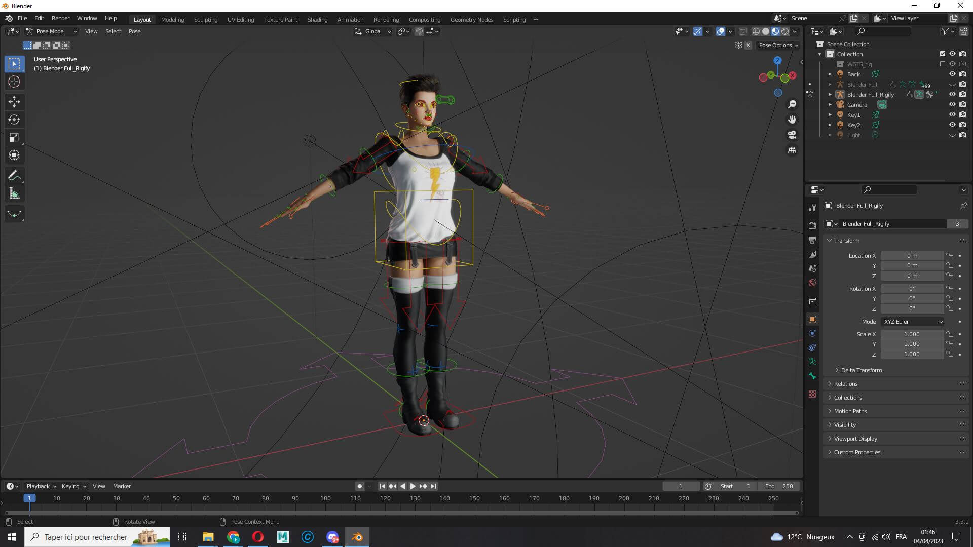 Pixie Casual Girl - 3D Model by khaloui