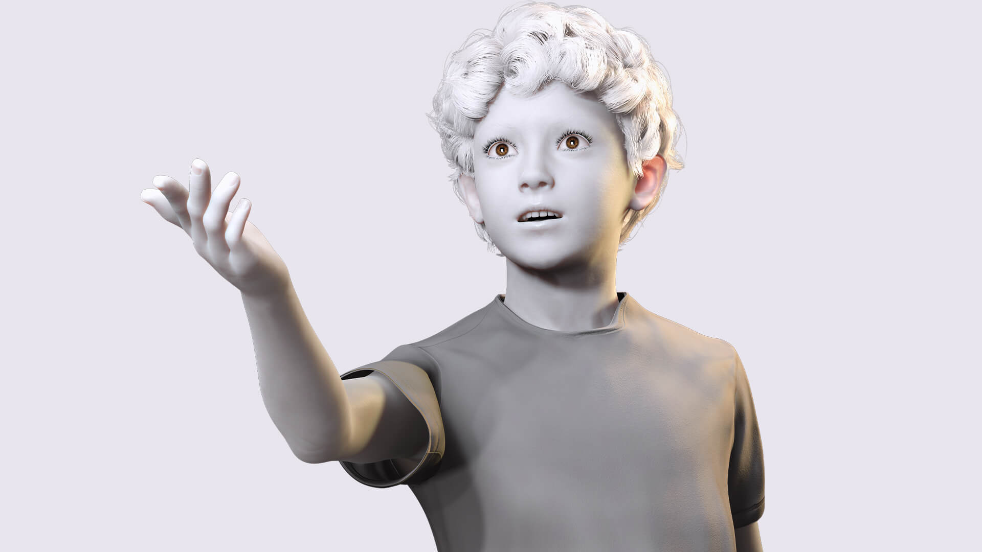 Realistic 3D Child Character Free Ready for Animation by khaloui