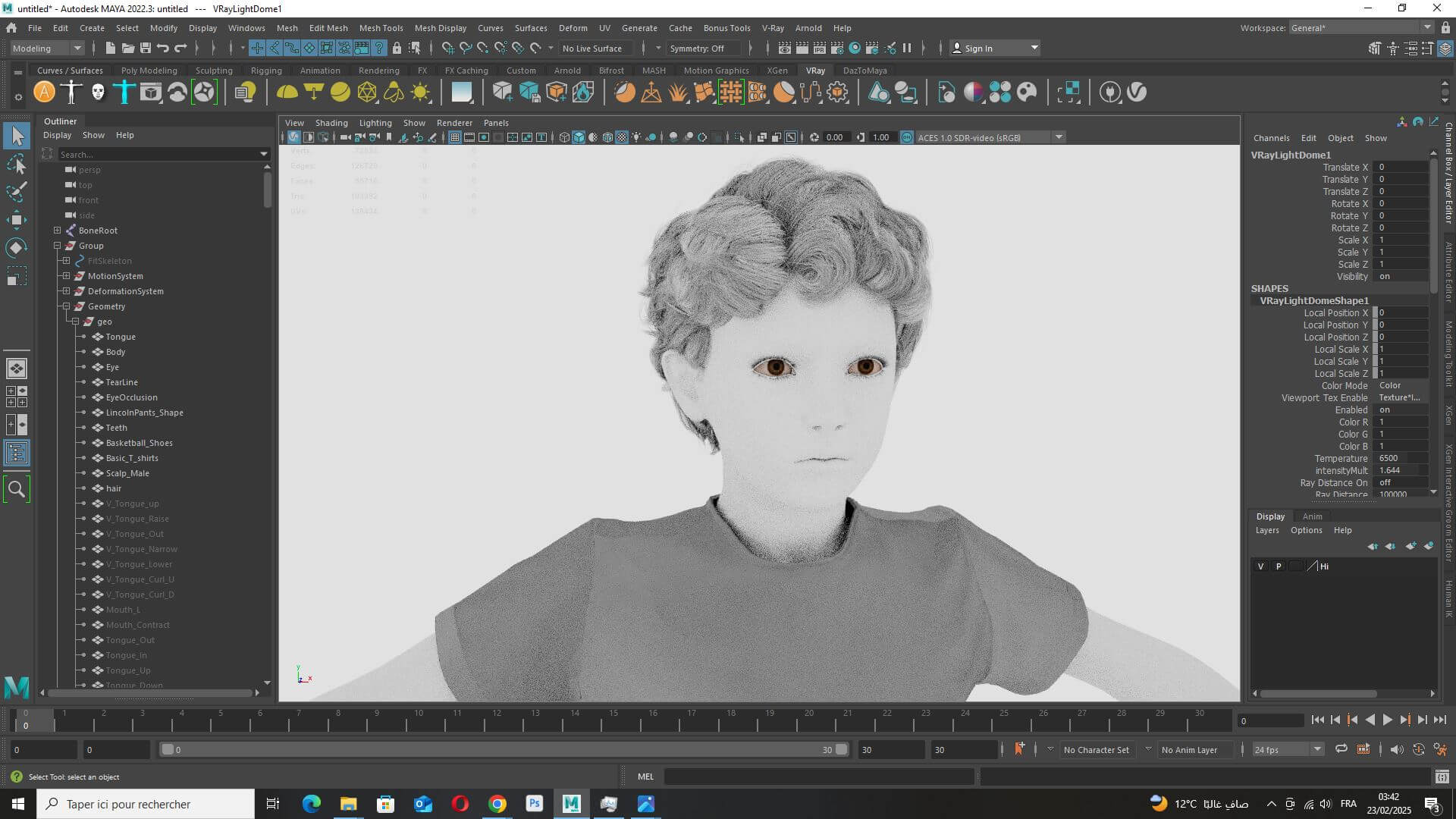 Realistic 3D Child Character Free Ready for Animation by khaloui