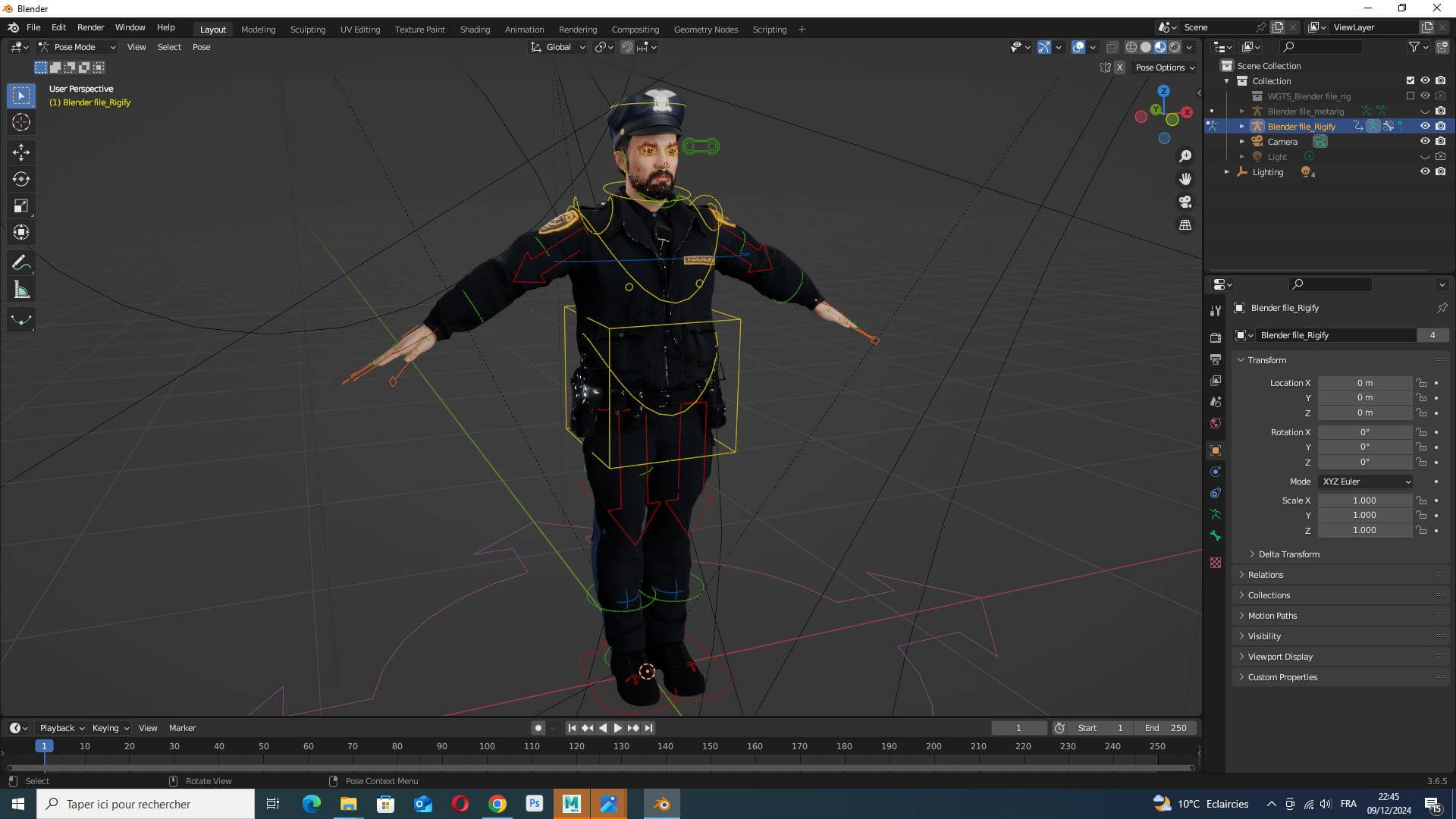 Realistic 3D Police Officer Model by khaloui