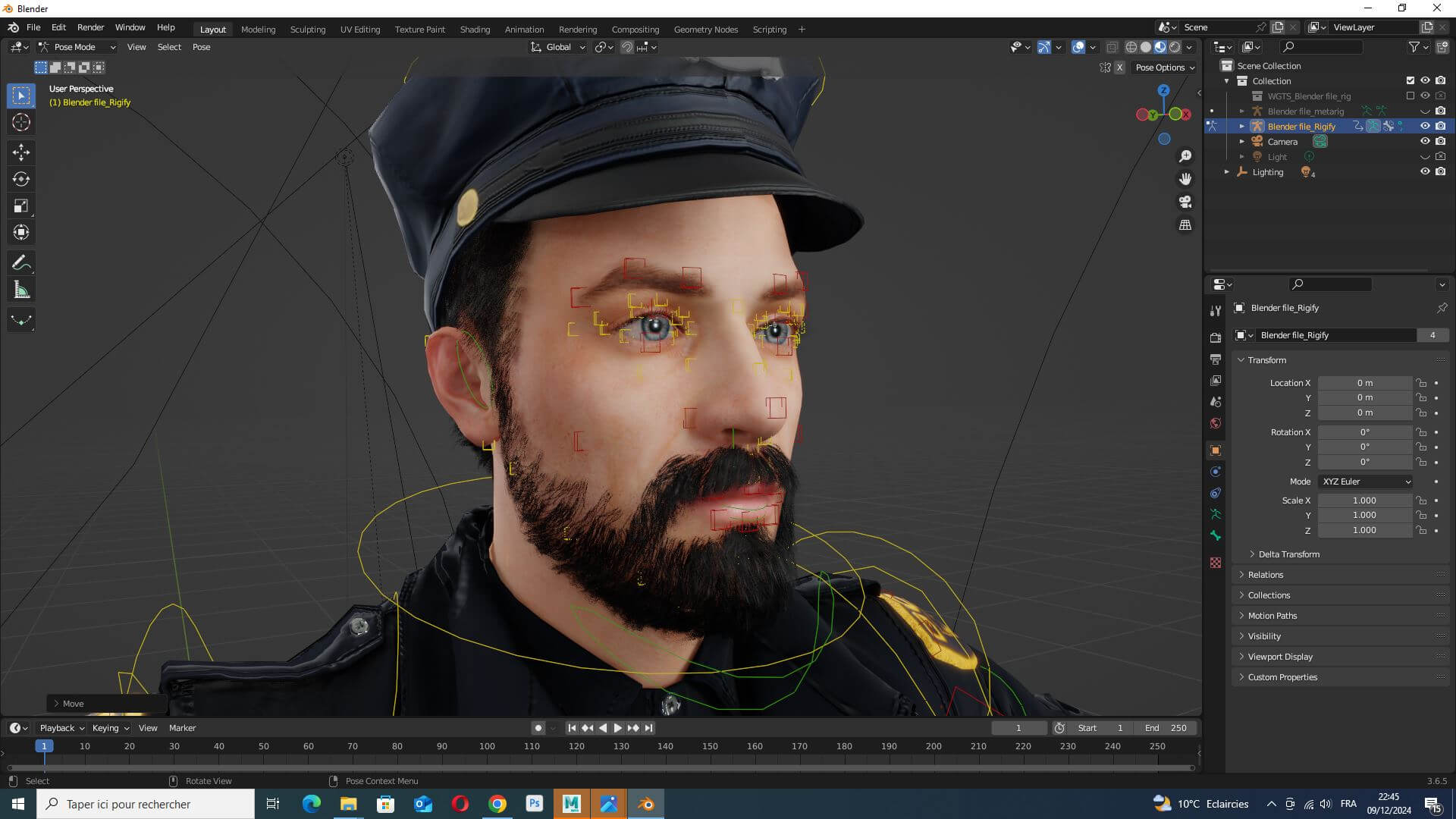 Realistic 3D Police Officer Model by khaloui